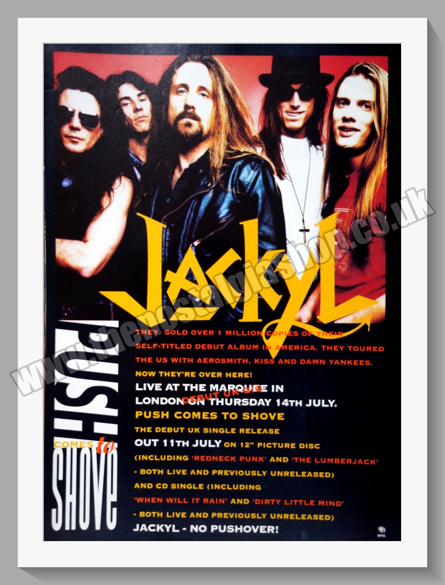 Jackyl. Push Comes To Shove. 1994 Original Advert (ref AD60668) – The ...