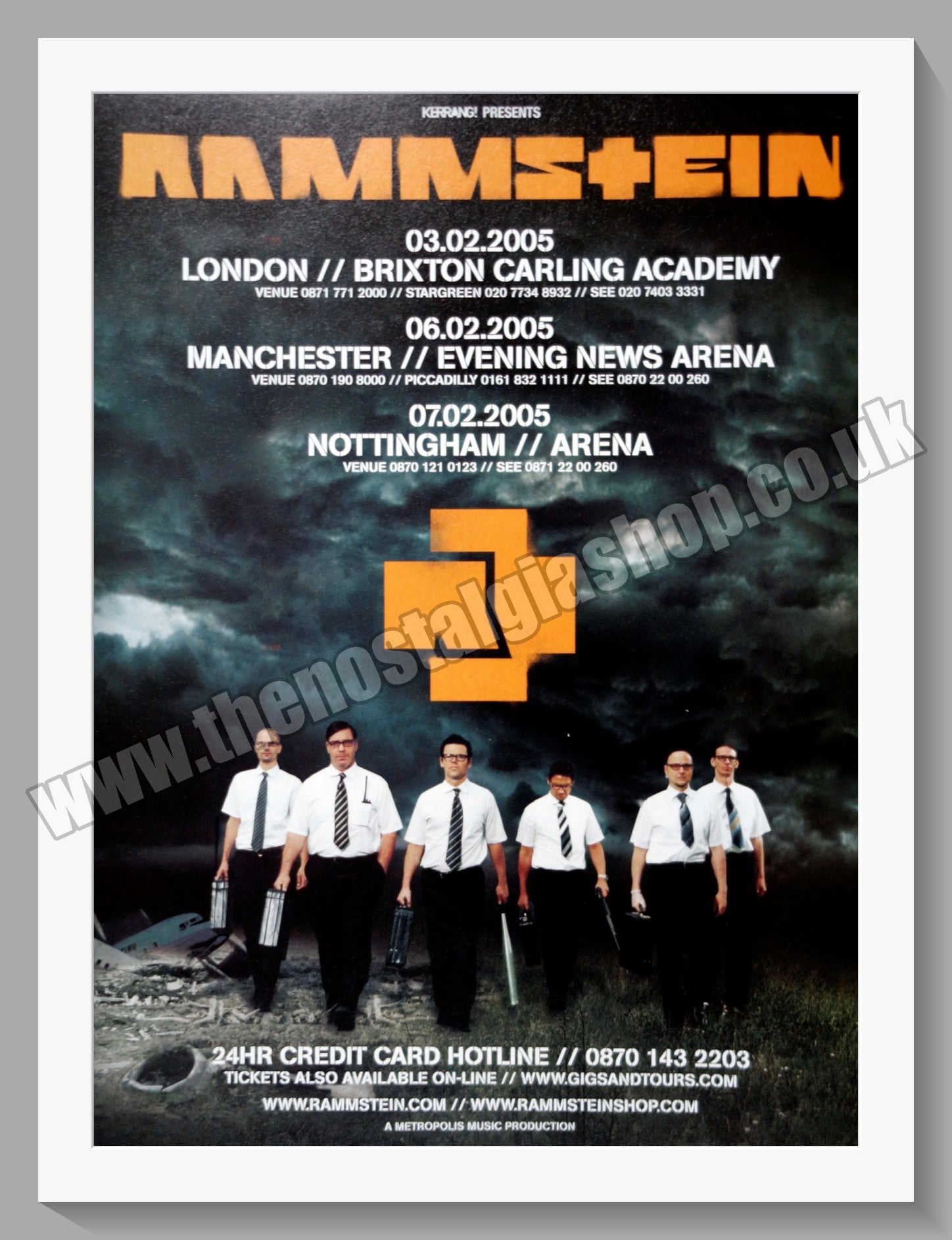 Rammstein. UK Shows. 2005 Original Advert (ref AD60675) – The Nostalgia ...