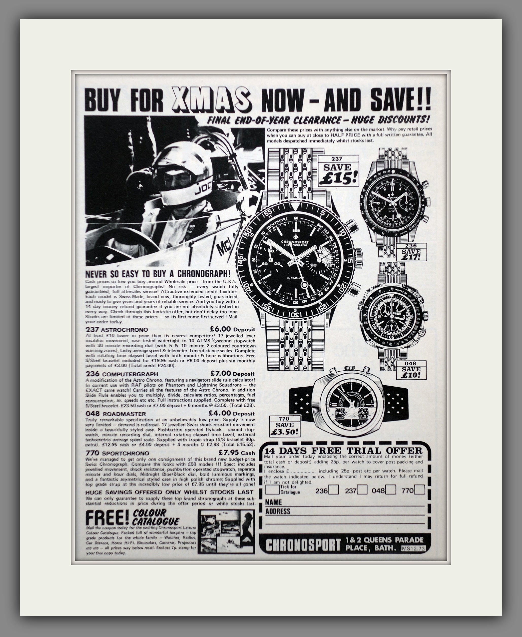Chronosport Watches. Original Advert 1973 (ref AD60681) – The Nostalgia ...