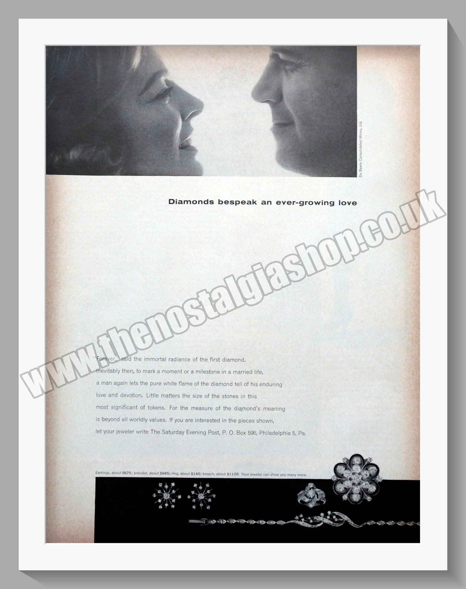 Diamonds. A Diamond Is Forever. Original Advert 1963 (ref AD300873 ...