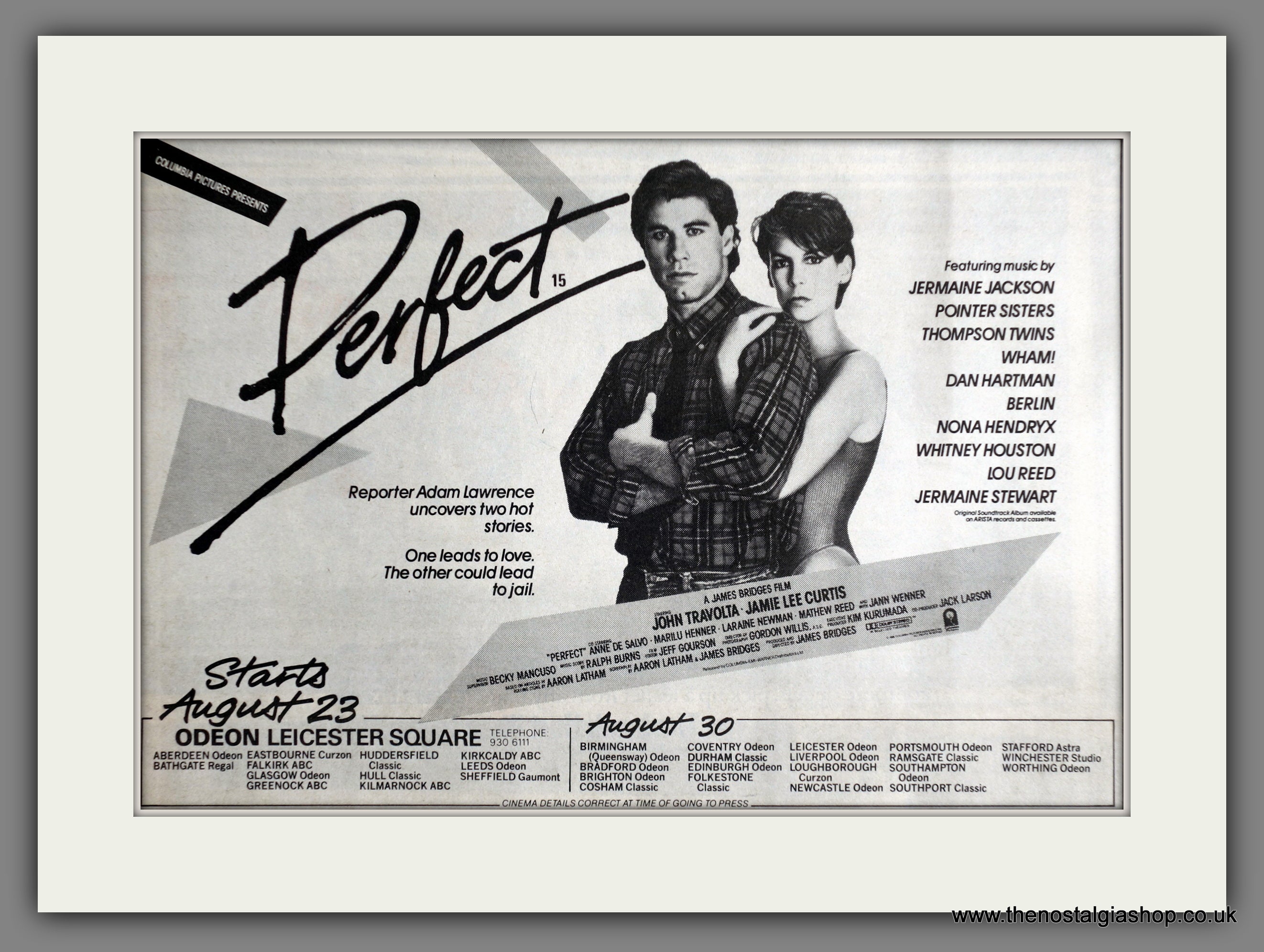 Perfect. John Travolta. 1985 Original Advert (ref AD60784) – The ...