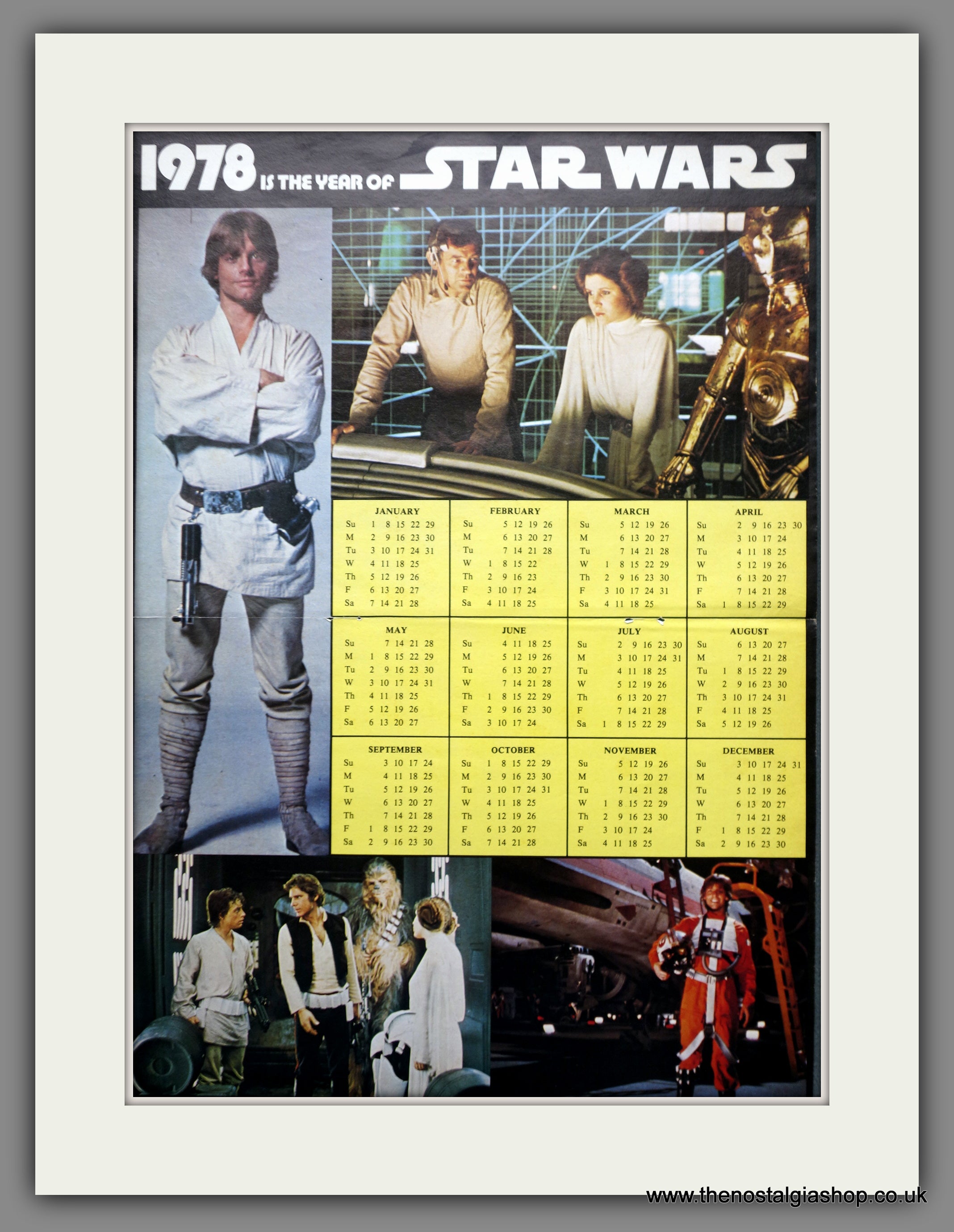 Star Wars. 1978 Original Calendar (ref AD60812) – The Nostalgia Shop