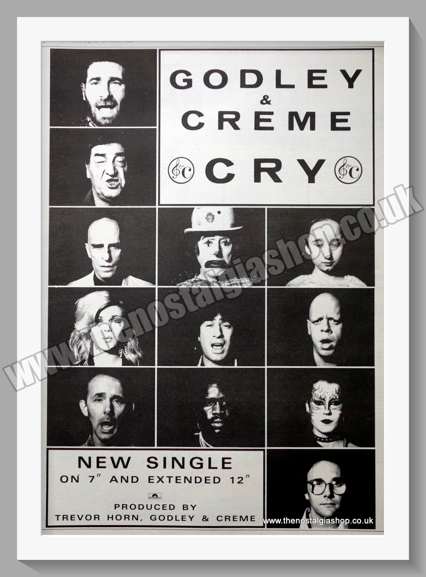 Godley & Creme Cry. 1985 Large Original Advert (ref AD15379) – The ...