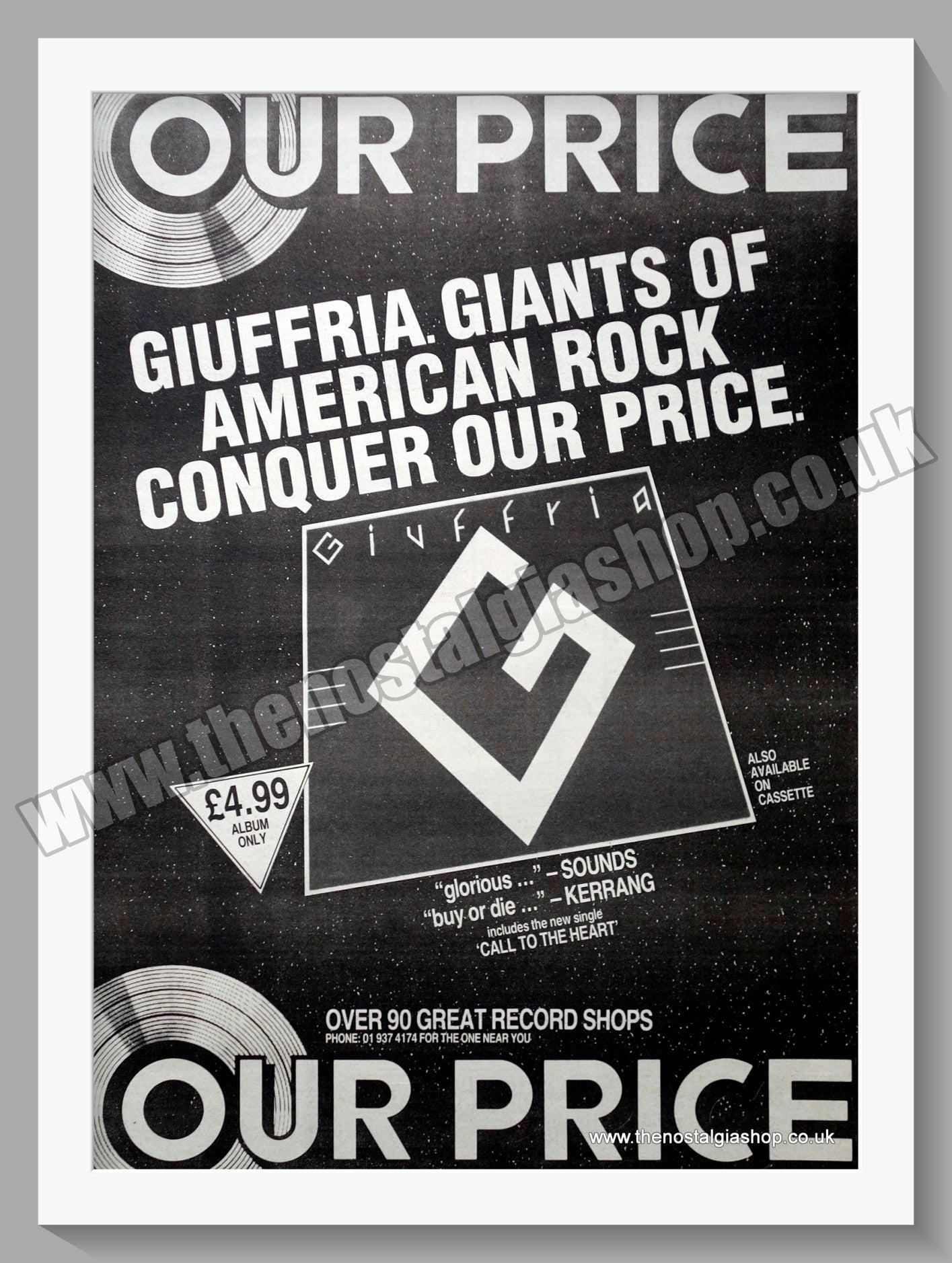Giuffria Call To The Heart. 1985 Large Original Advert (ref AD15387 ...
