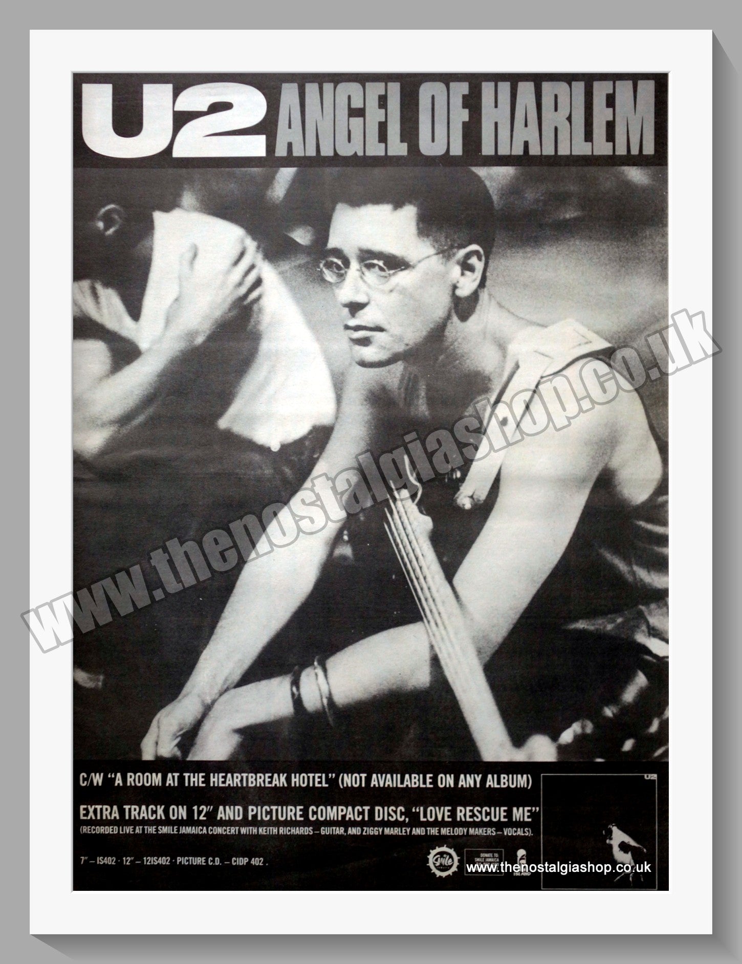 U2 Angel Of Harlem. 1988 Large Original Advert (ref AD15404) – The ...