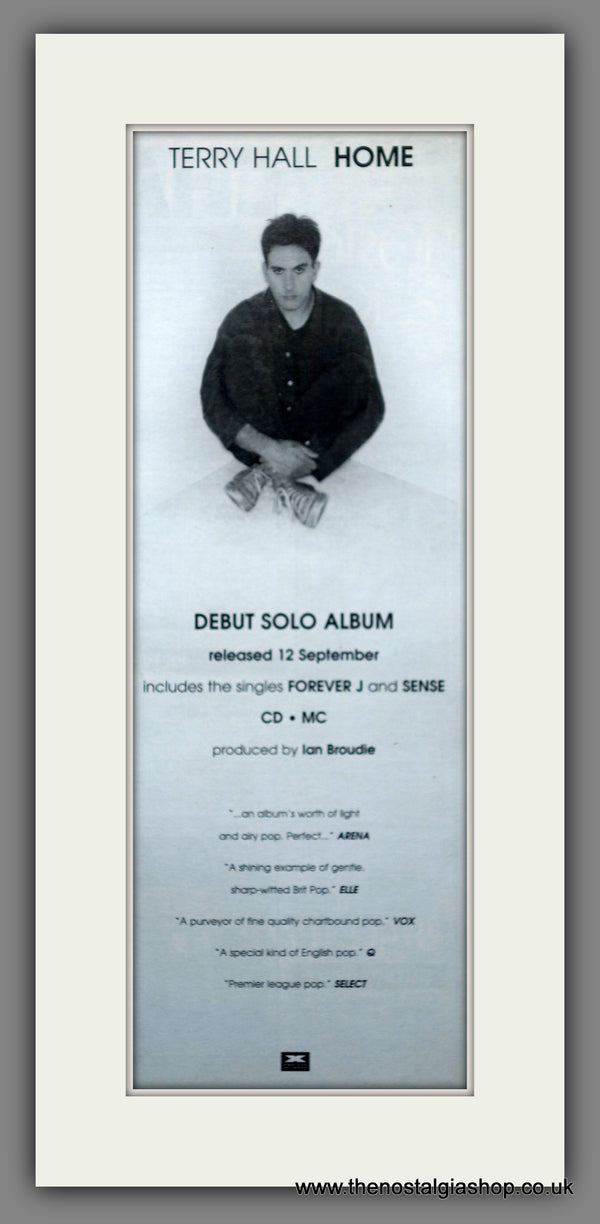 Terry Hall. Home. Debut Solo Album. Vintage Original Advert 1994 (ref ...