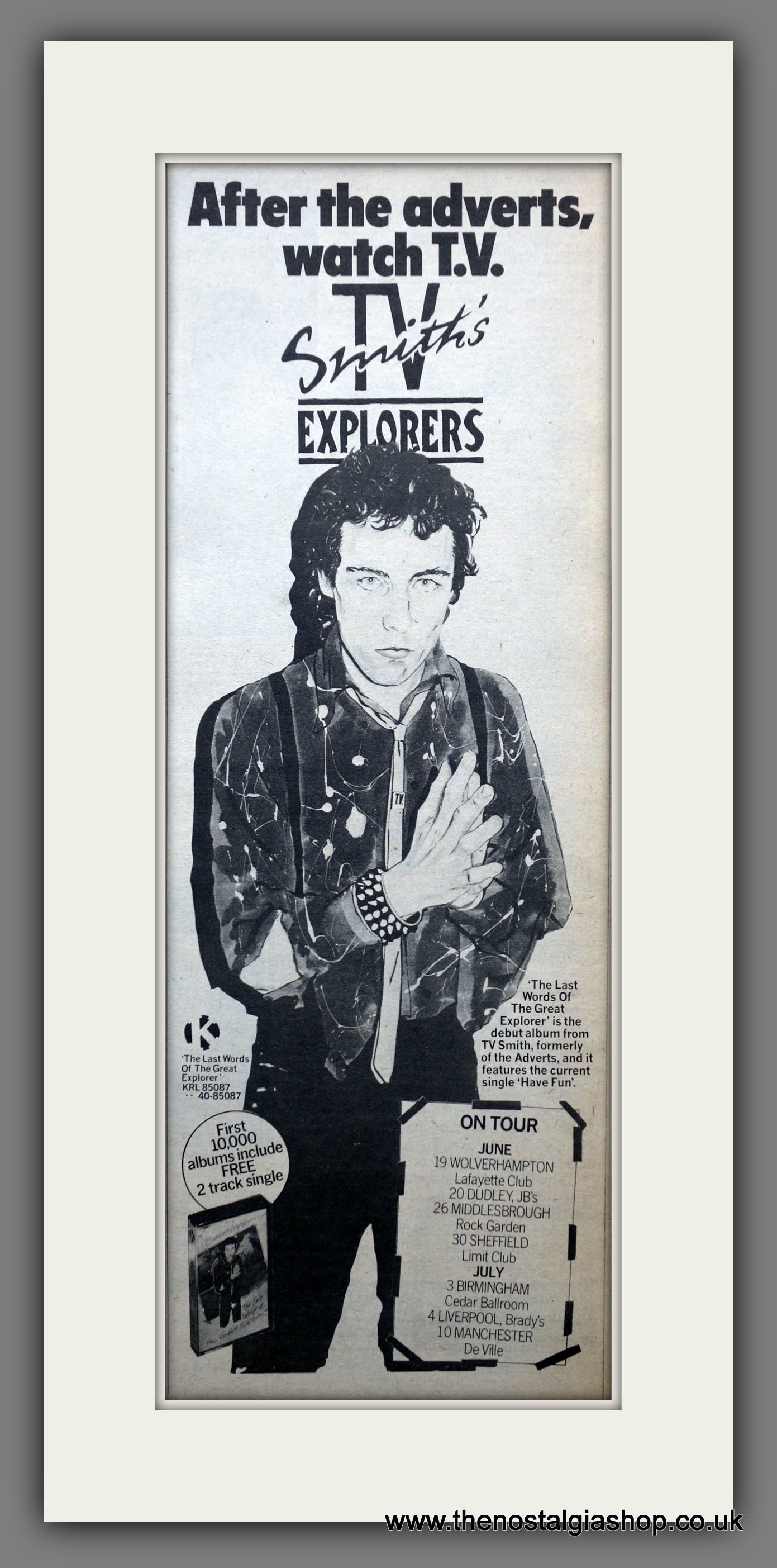 TV Smith UK Tour. Vintage Original Advert 1981 (ref AD200394) – The ...