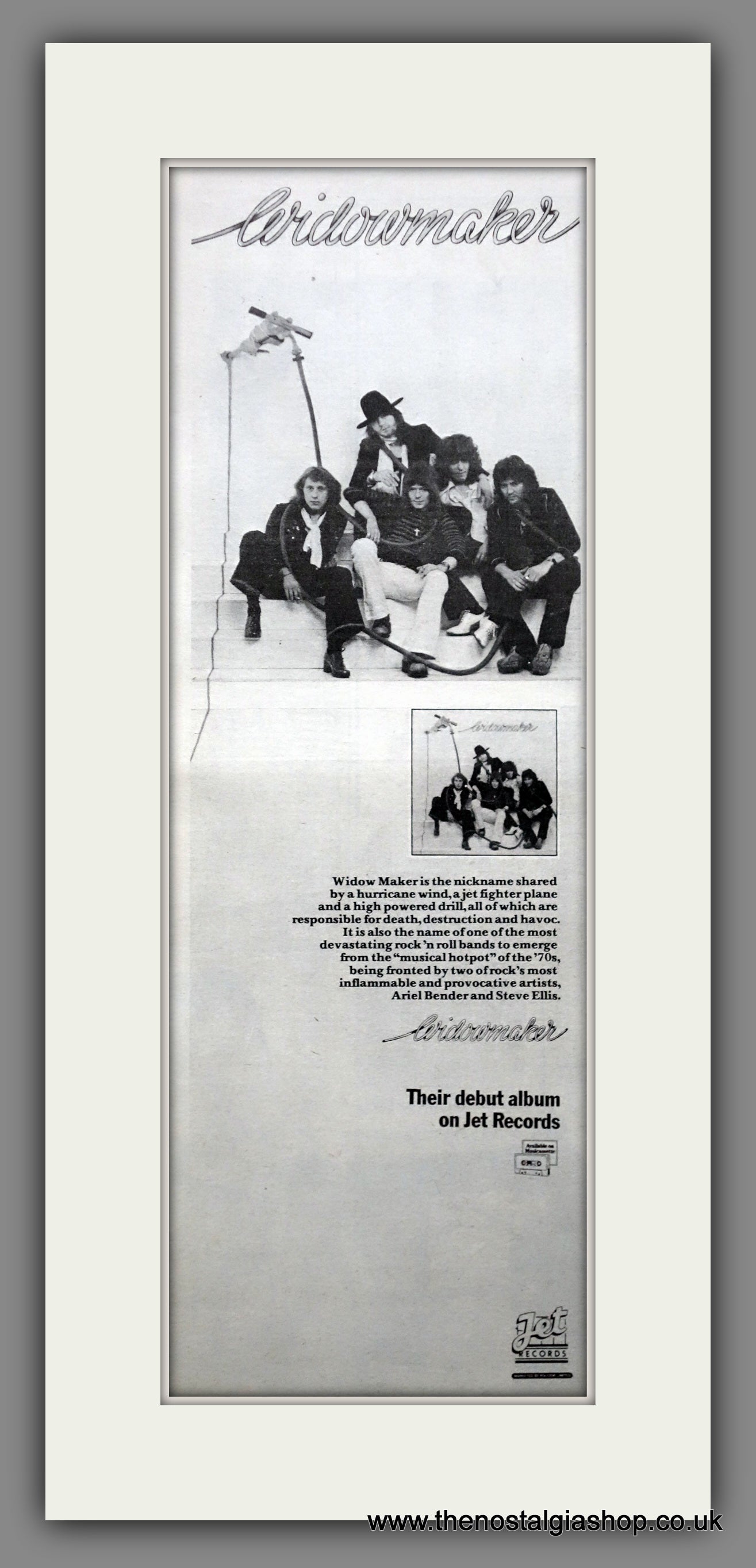 Widowmaker. Debut. Vintage Original Advert 1976 (ref AD200455) – The ...