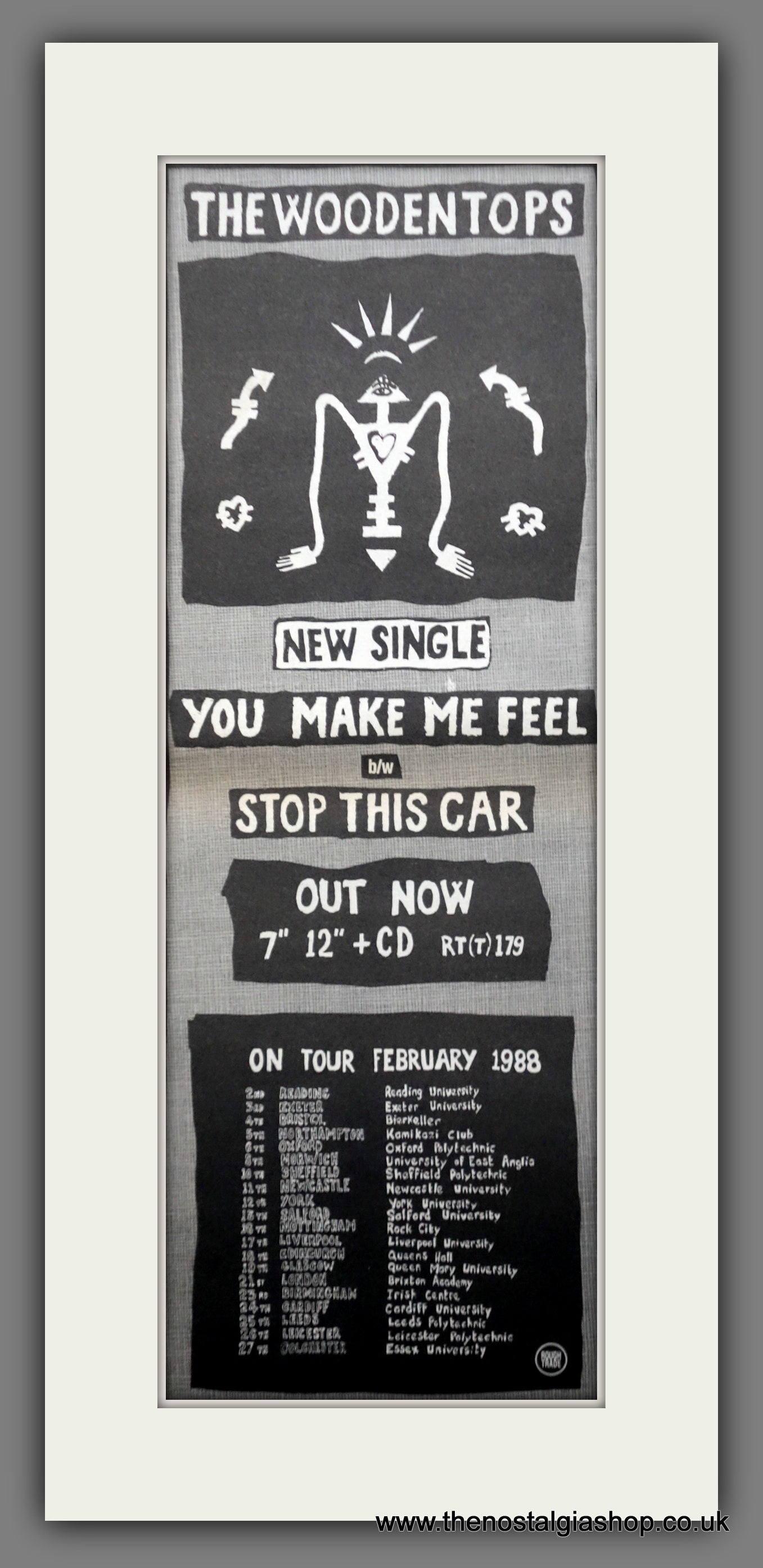 Woodentops. You Make Me Feel. UK Tour. Vintage Original Advert 1988 (r ...