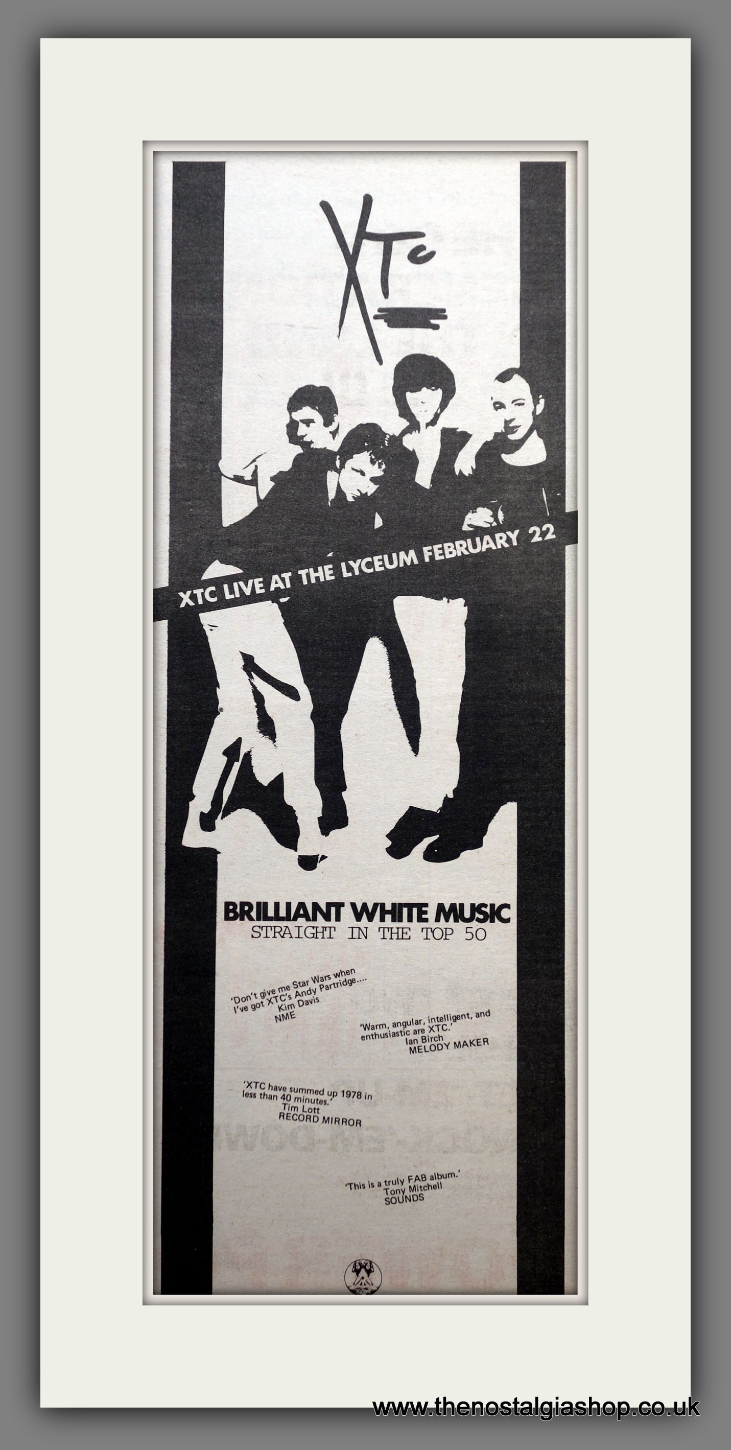 XTC. Live At The Lyceum. Original Advert 1978 (ref AD200487) – The ...