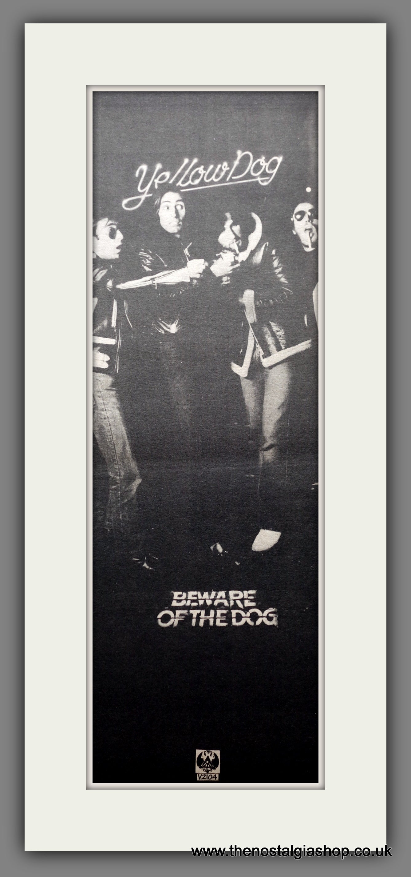 Yellow Dog. Beware Of The Dog. Original Double Advert 1978 (ref AD2004 ...