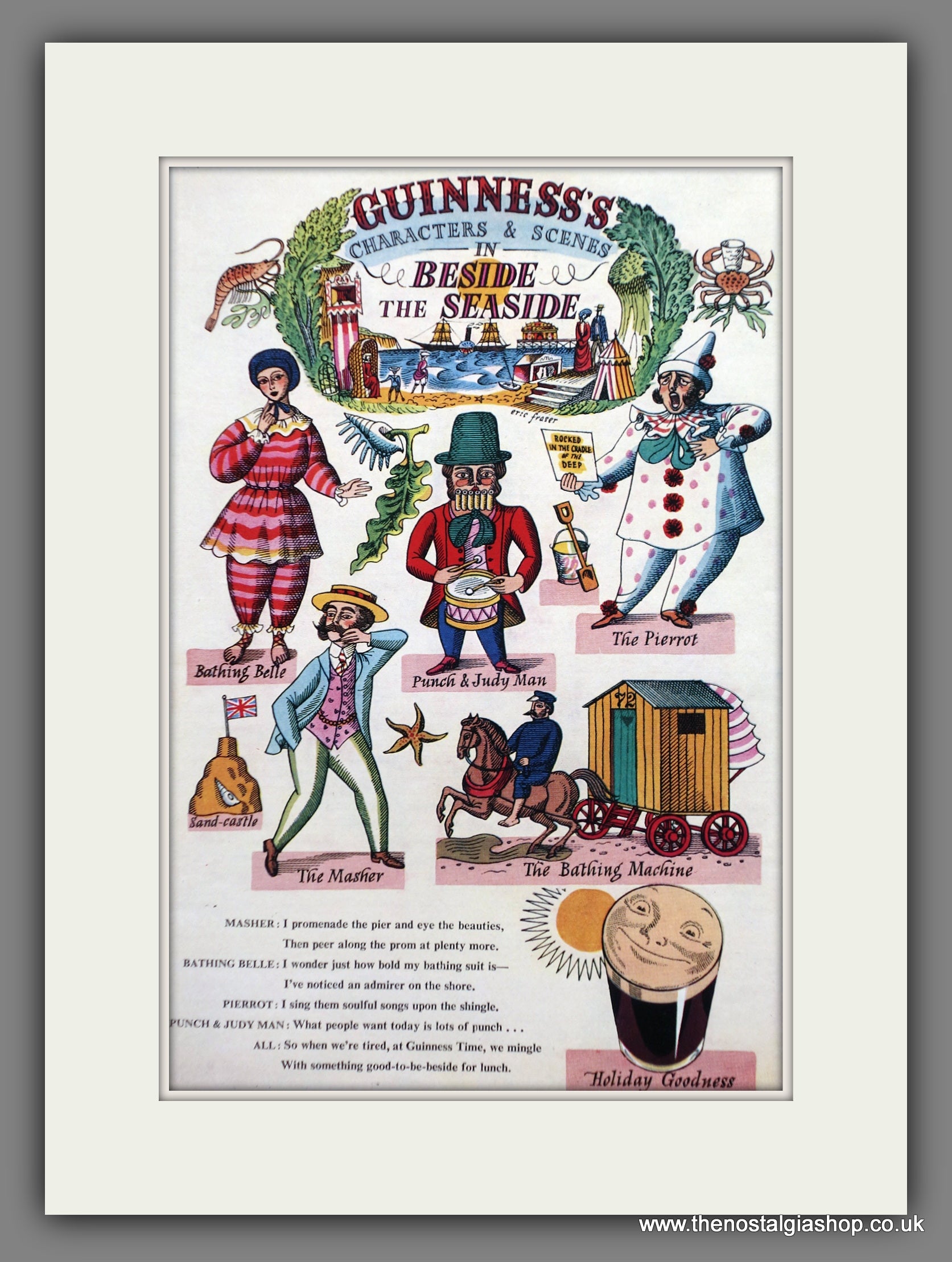 Guinness Beside The Seaside Characters. 1951 Original Advert (ref AD60 ...