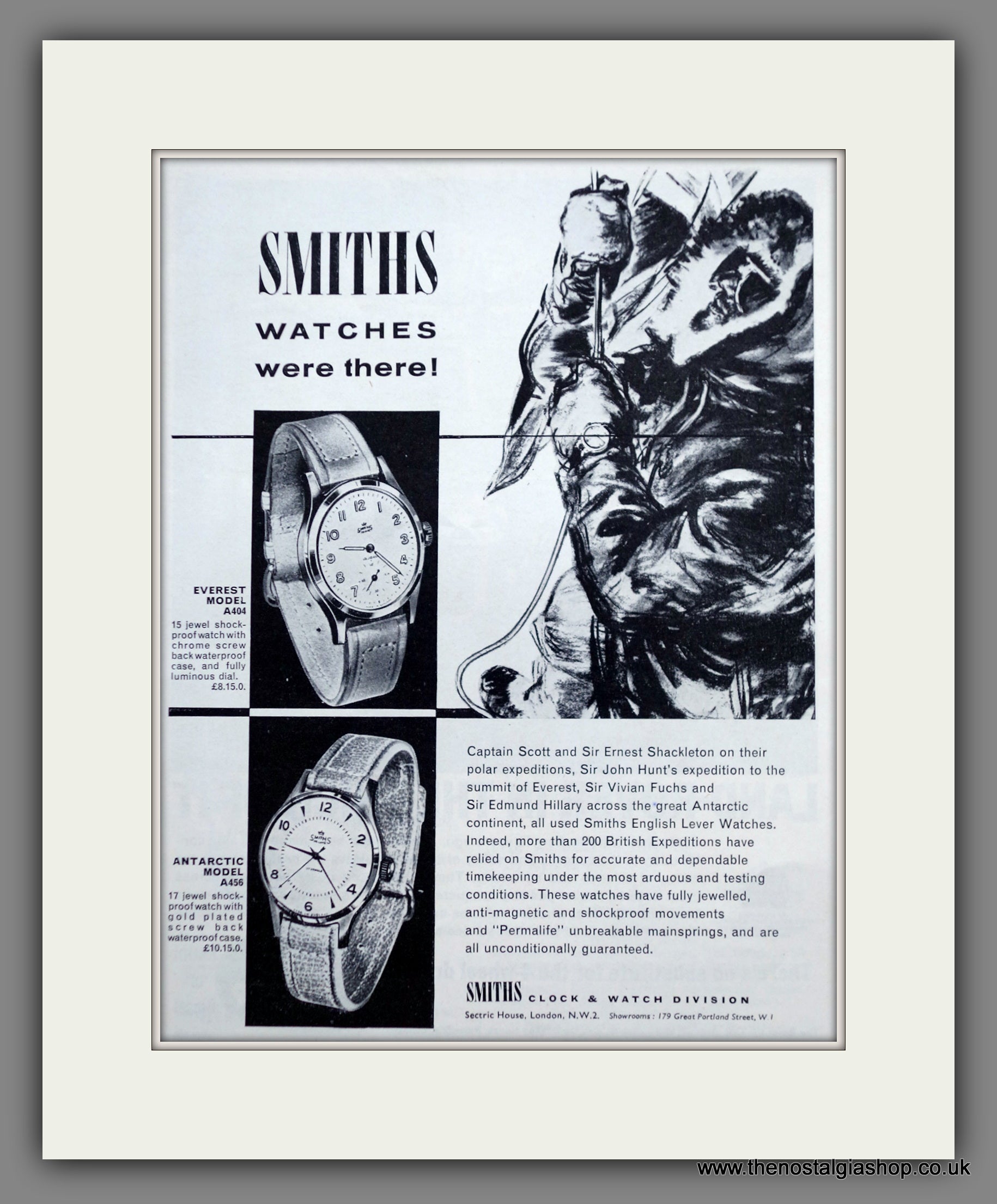 Smiths Watches Everest Model. Original Advert 1961 (ref AD60869) – The ...