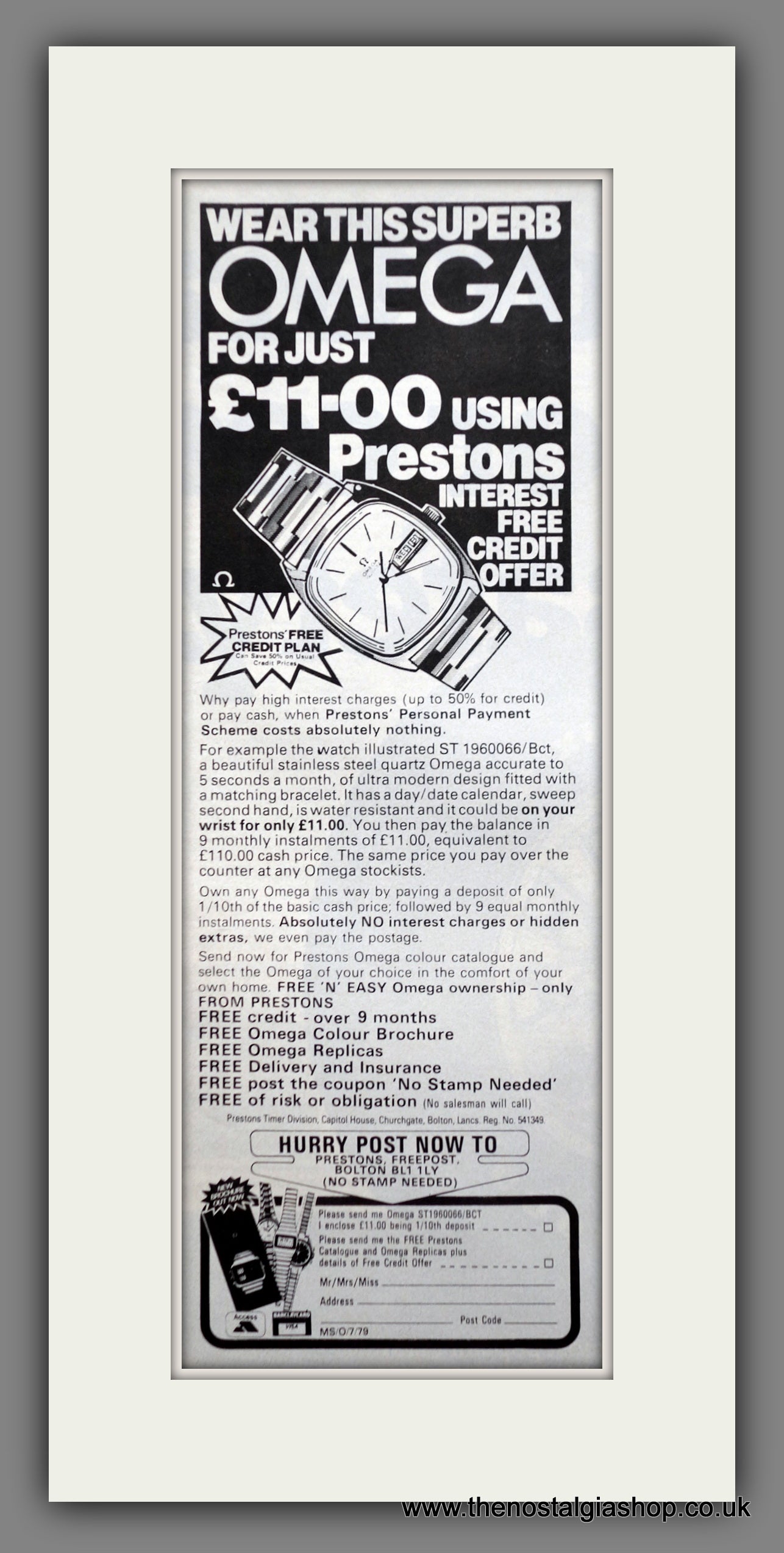 Omega Watches. Original Advert 1979 (ref AD60879) – The Nostalgia Shop