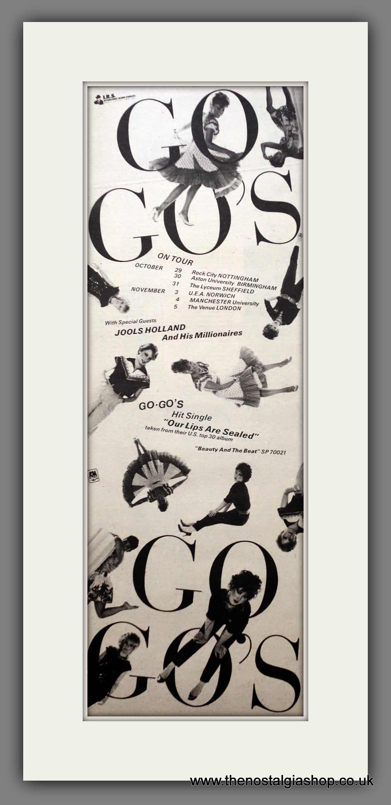 Go Go's On Tour. Original Advert 1981 (ref AD200574) – The Nostalgia Shop