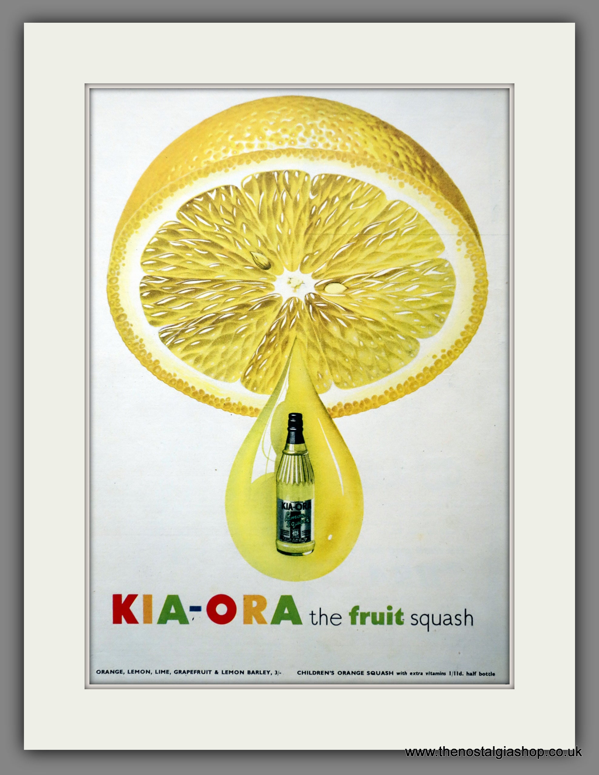 Kia-Ora Fruit Squash. Original Advert 1953 (ref AD300943) – The ...