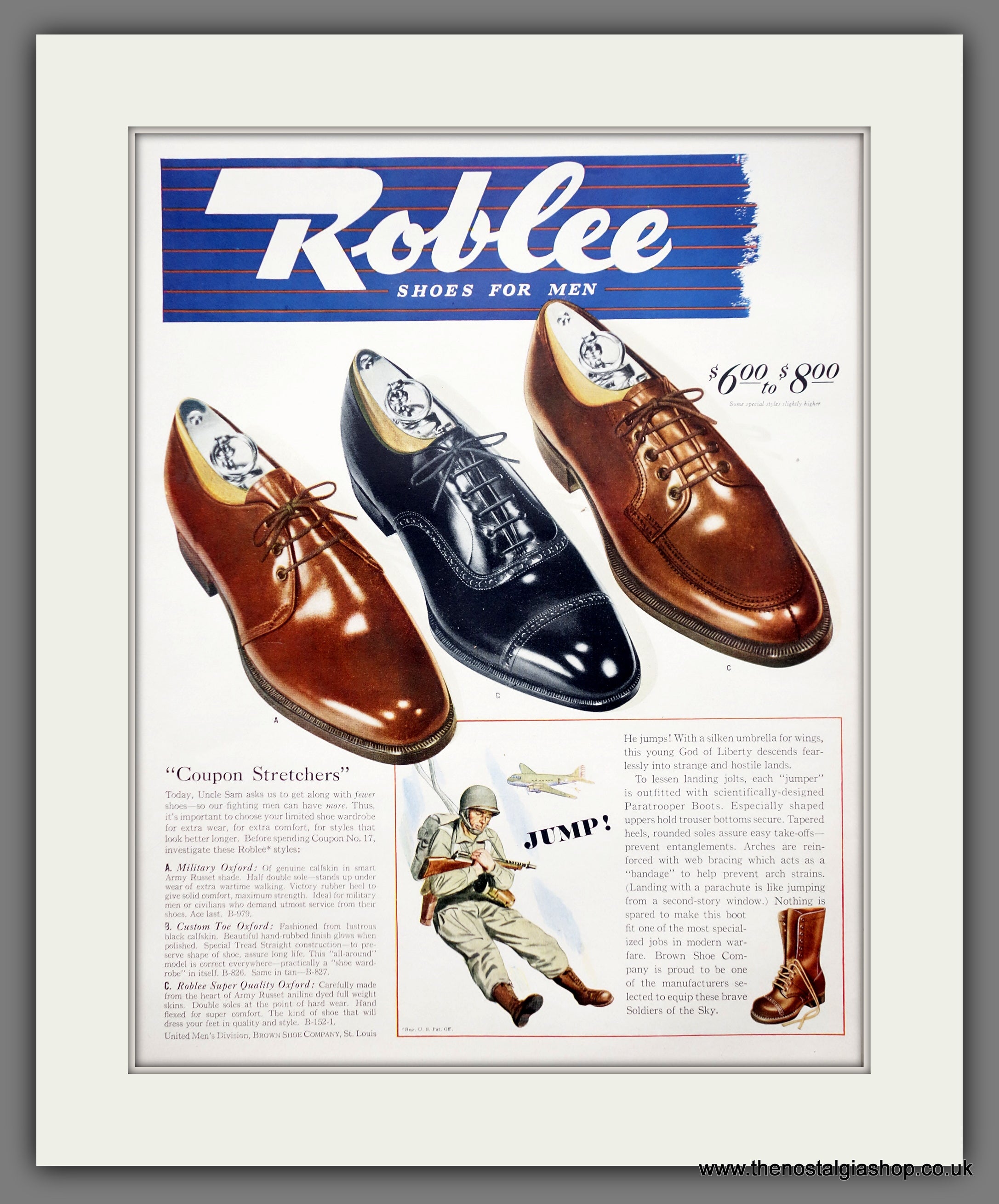 Rob Lee Shoes For Men. Original Advert 1943 (ref AD301126) – The ...
