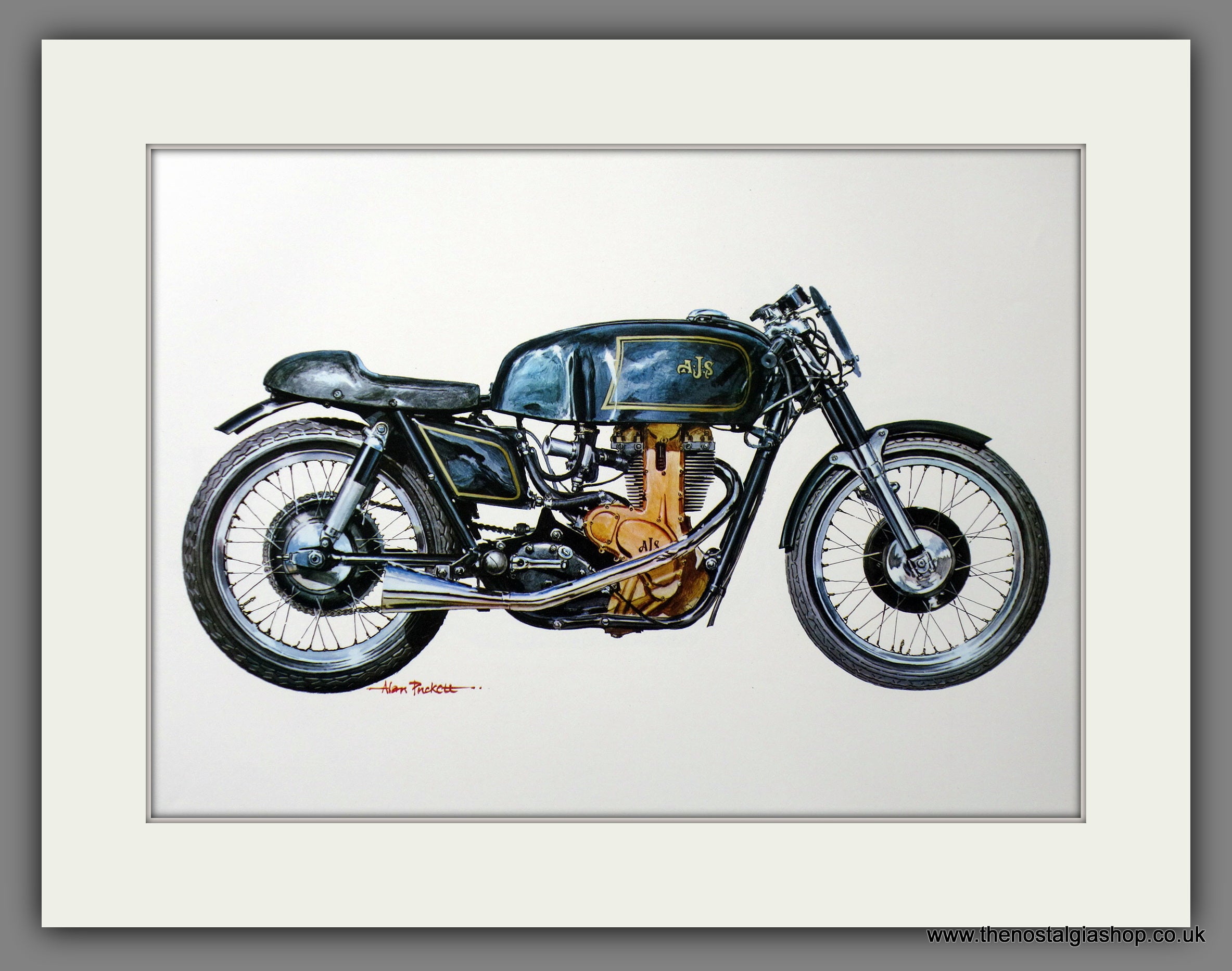 AJS 7R 1954. Motorcycle Print 1970's (ref PR3065) – The Nostalgia Shop