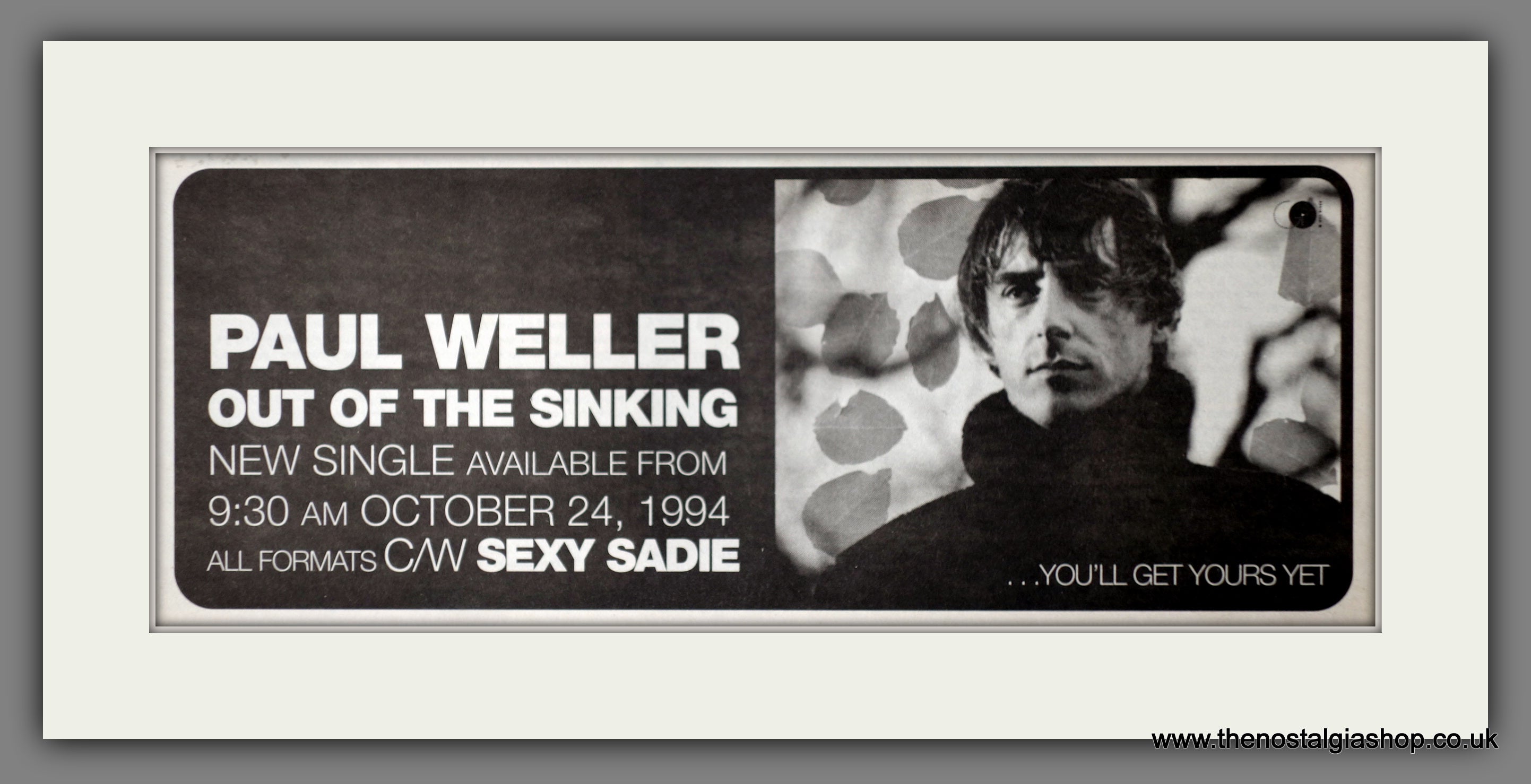 Paul Weller Out Of The Sinking. 1994 Original Advert (ref AD400102 ...