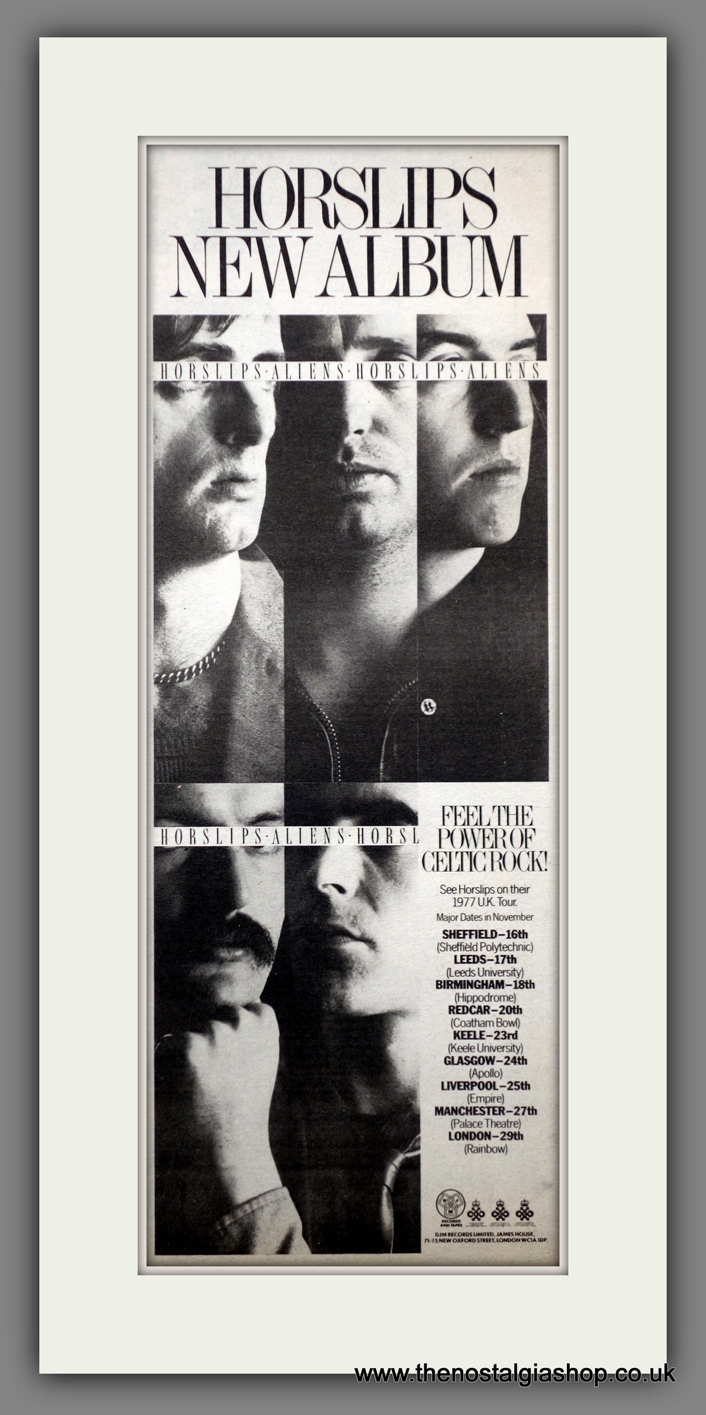 Horslips Aliens . Original Advert 1977 (ref AD200605) – The Nostalgia Shop