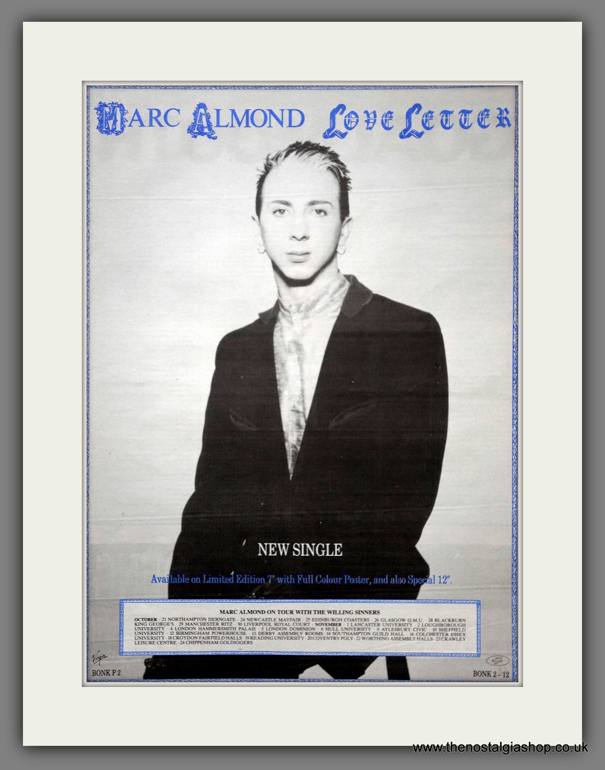 Marc Almond Love Letter. Original Advert 1985 (ref AD15598) – The ...