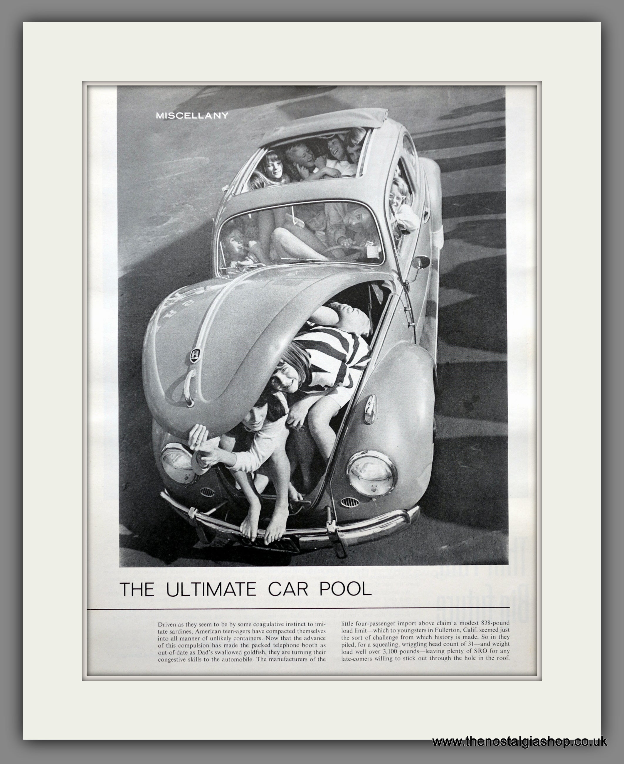 Volkswagen Beetle. 1964 Large Original Advert (ref AD301148) – The ...
