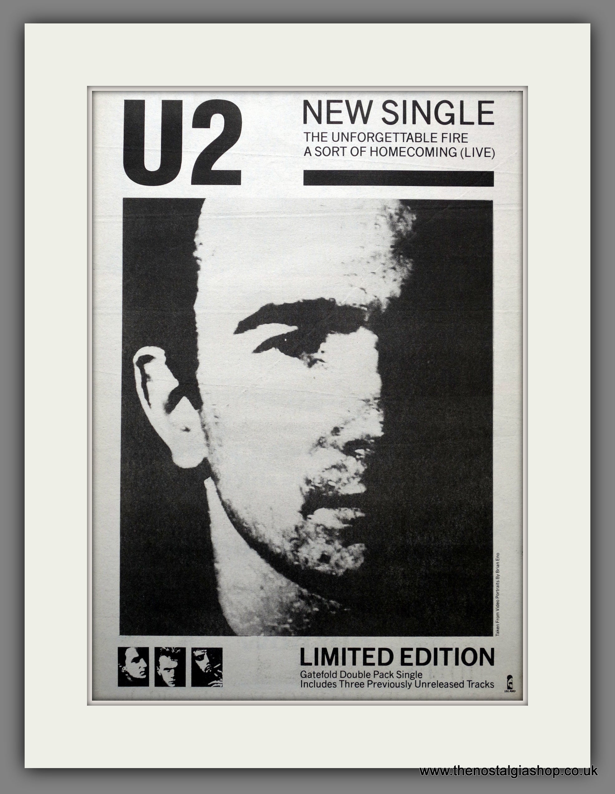 U2 The Unforgettable Fire. Original Advert 1985 (ref AD15500) – The ...