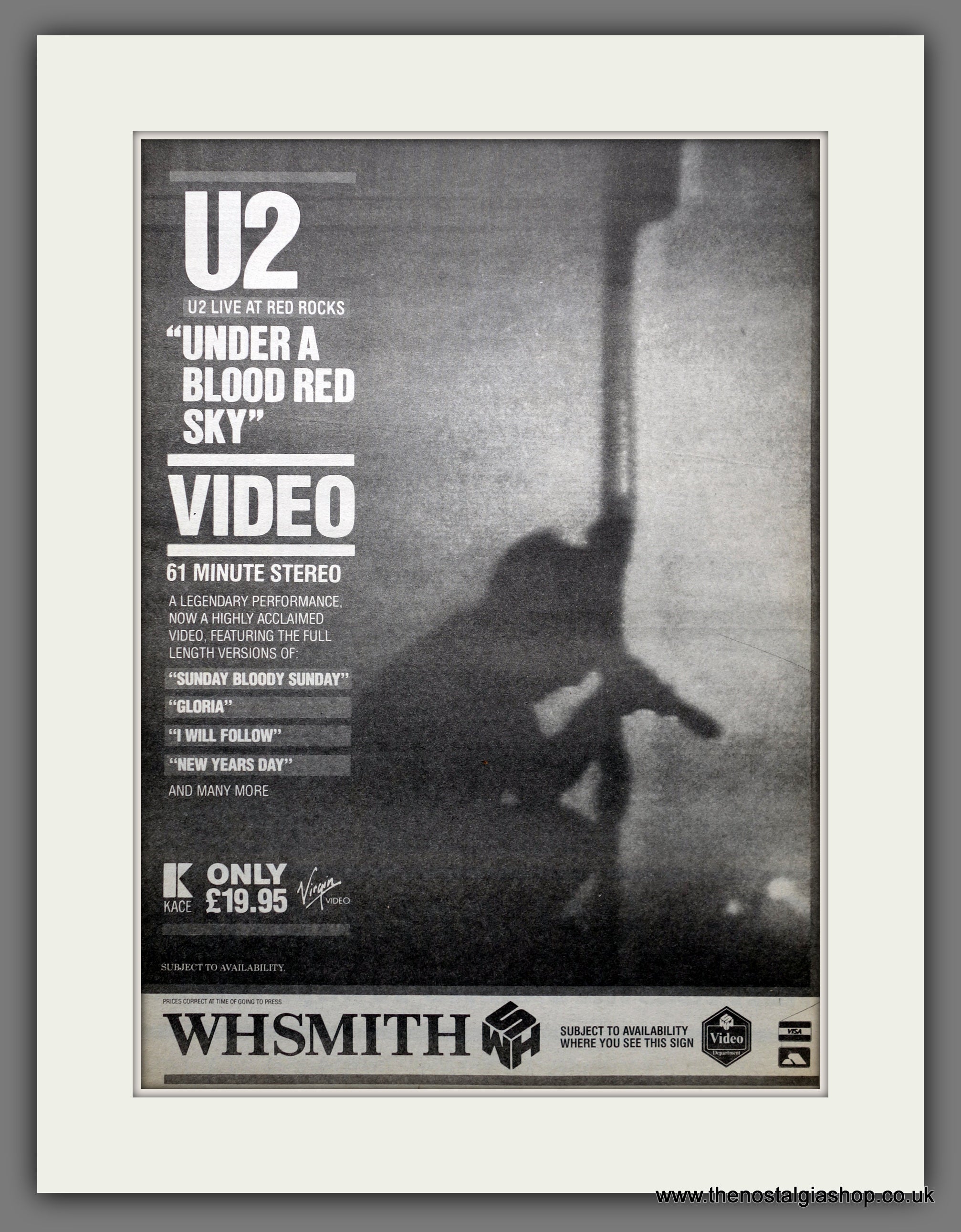 U2 Under A Blood Red Sky. Original Advert 1984 (ref AD15504) – The Nostalgia Shop
