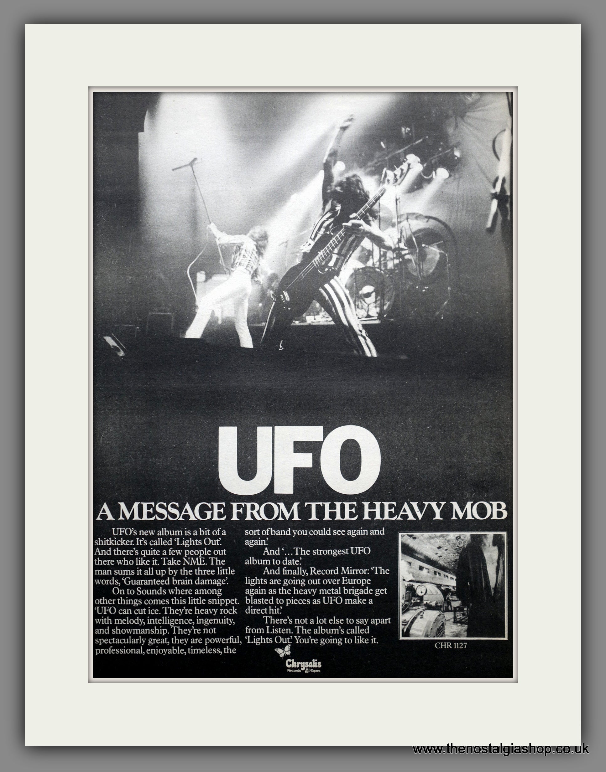 UFO A Message From The Heavy Mob. Original Advert 1977 (ref AD15520 ...