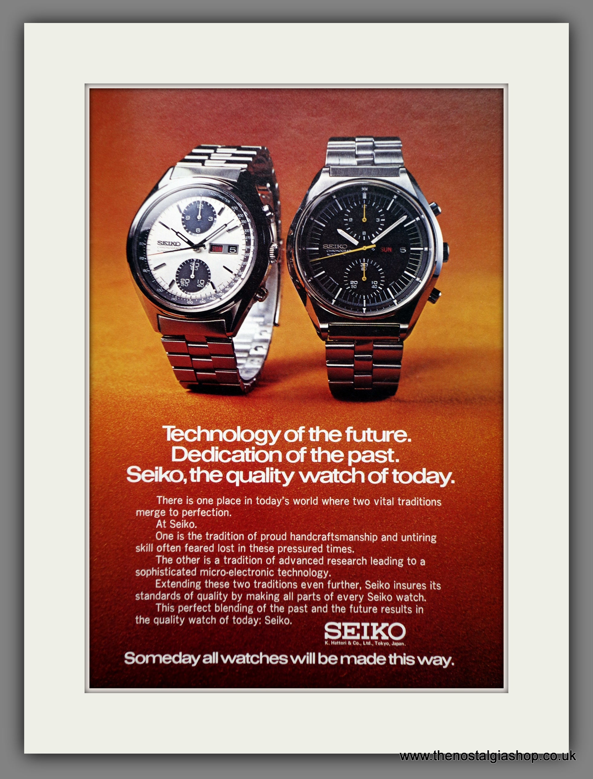 Seiko Chronograph Watches. Original Advert 1977 (ref AD60895) – The ...