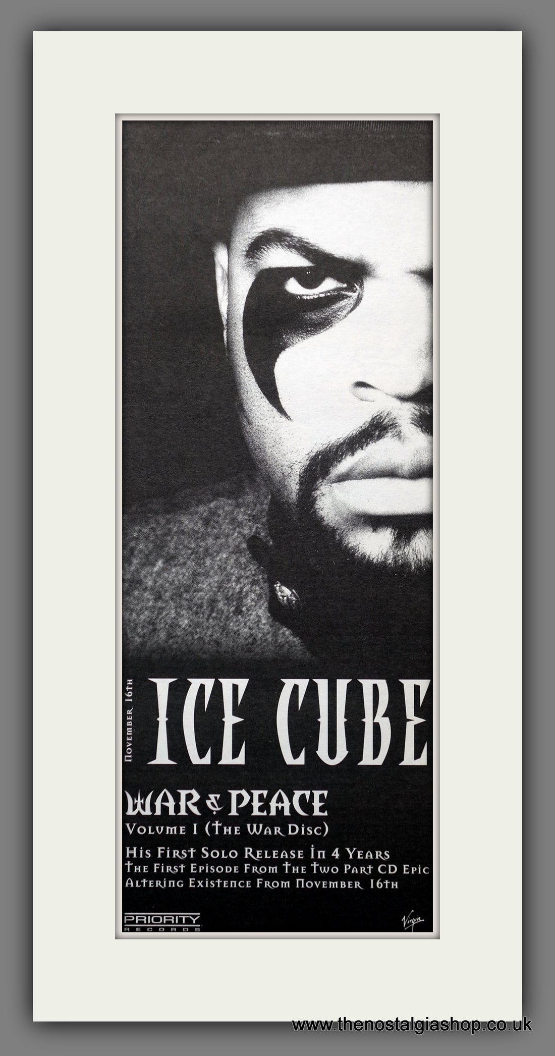Ice Cube War & Peace Vol 1. Original Advert 1998 (ref AD200629) – The ...