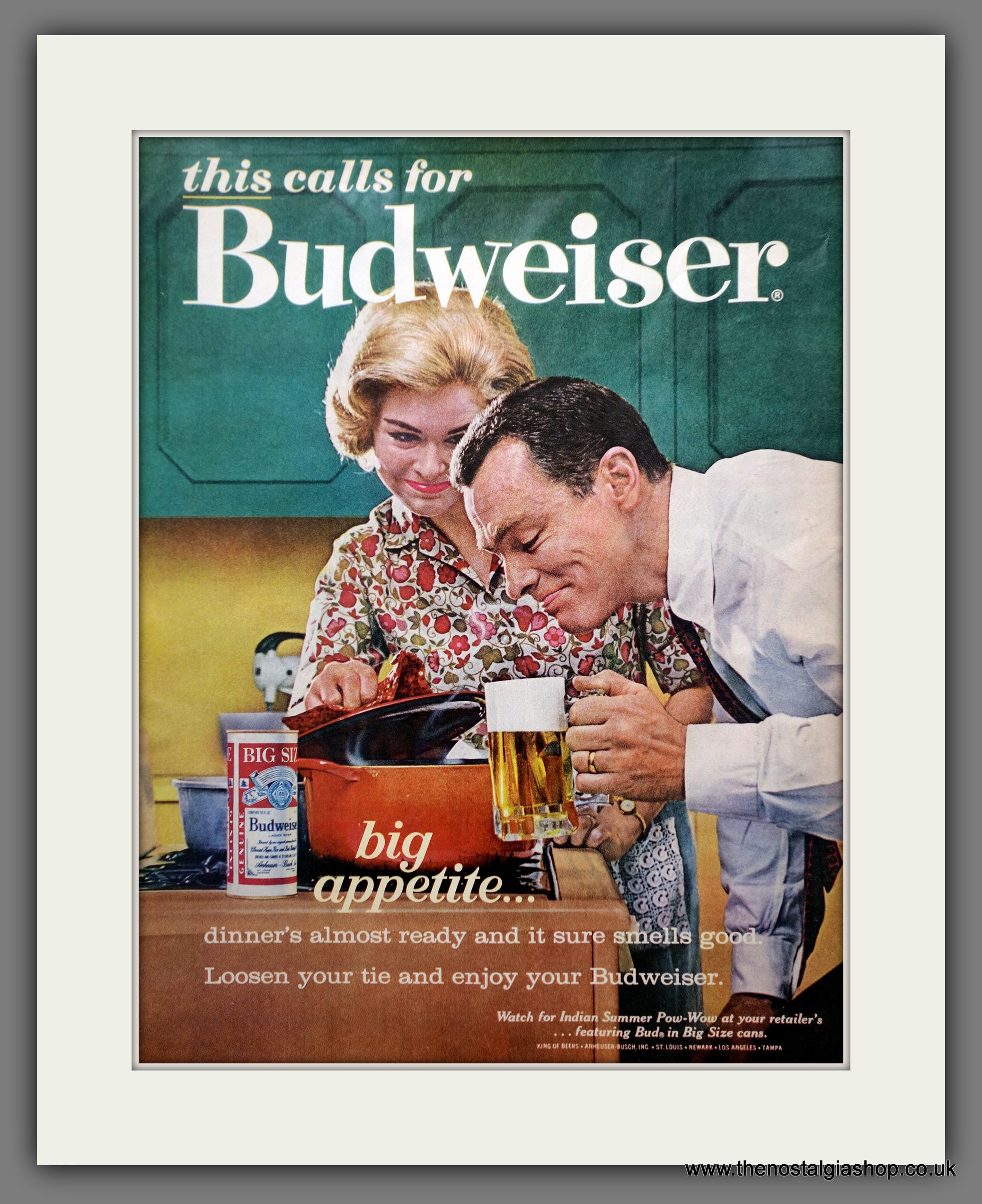 Budweiser Beer. Original Advert 1963 (ref AD301225) – The Nostalgia Shop