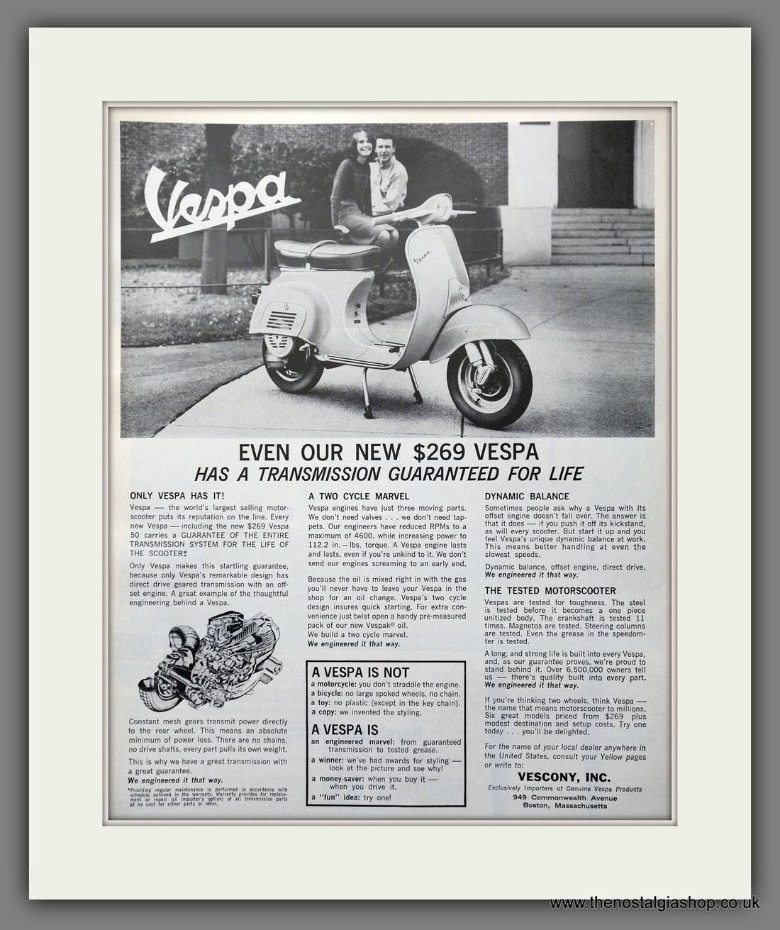 Vespa Scooter Original American Advert 1964 (ref AD301319) – The ...