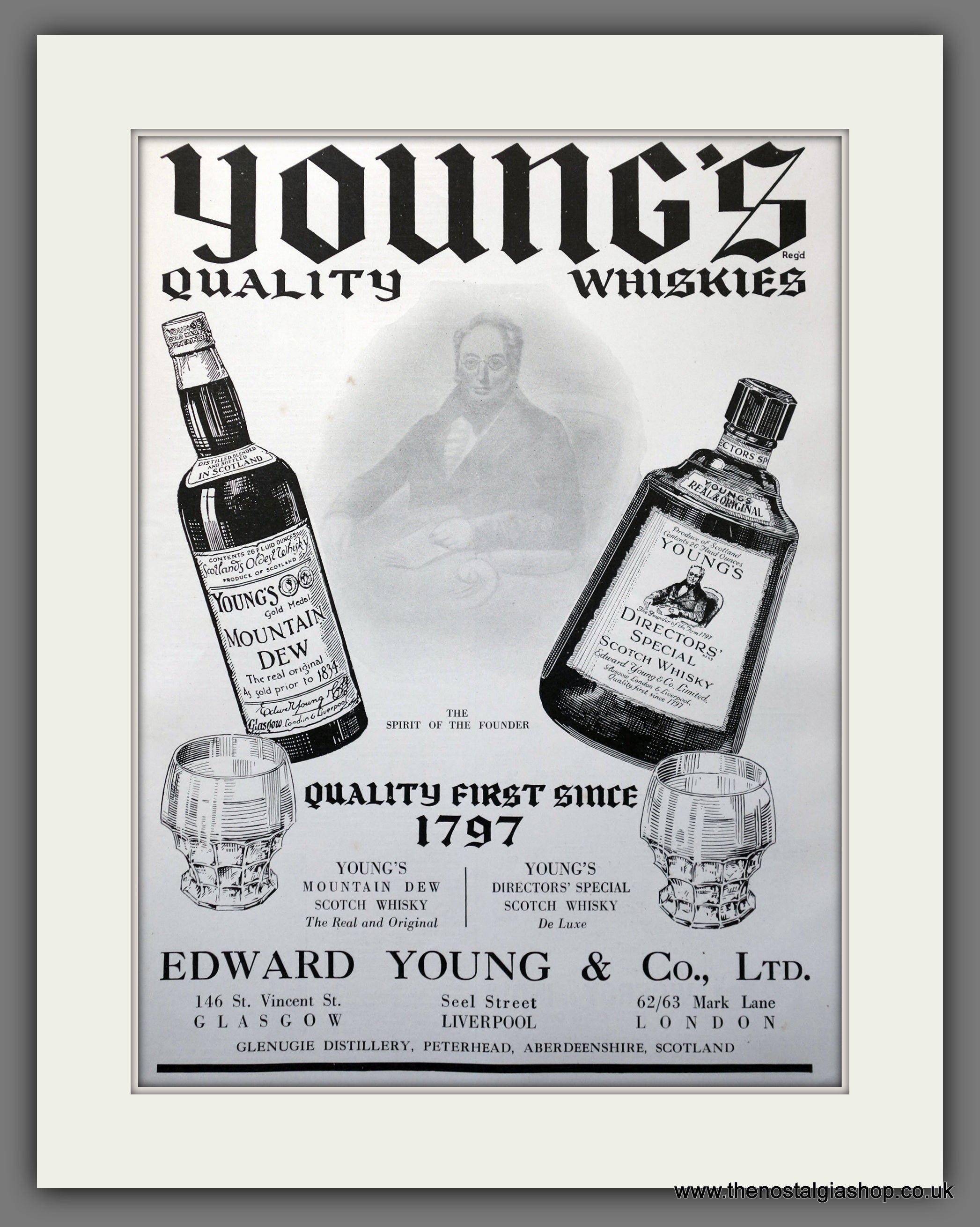 Young's Whiskies. Original Advert 1934 (ref AD301322) – The Nostalgia Shop