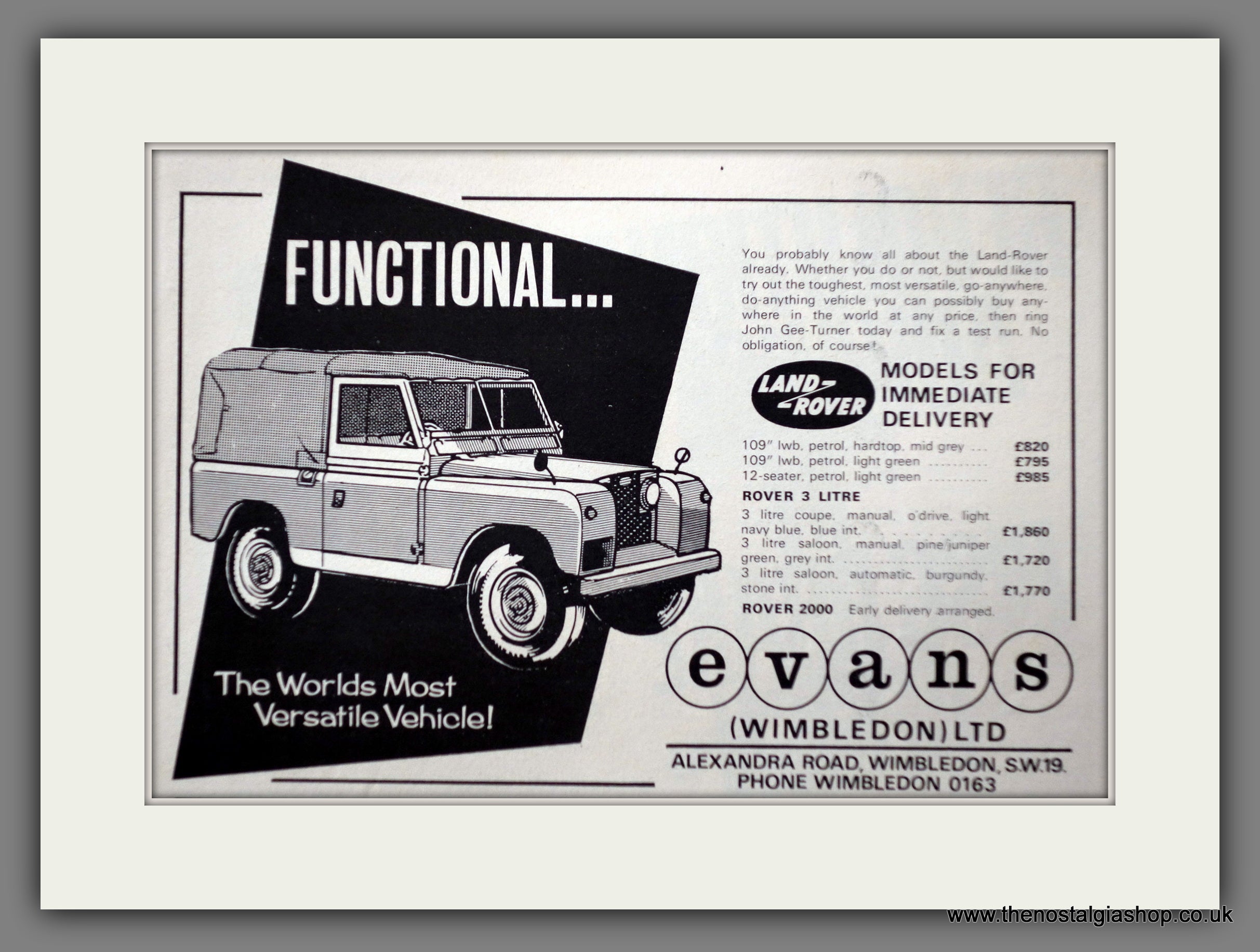 Land Rover. 1965 Original Advert (ref AD61003) – The Nostalgia Shop
