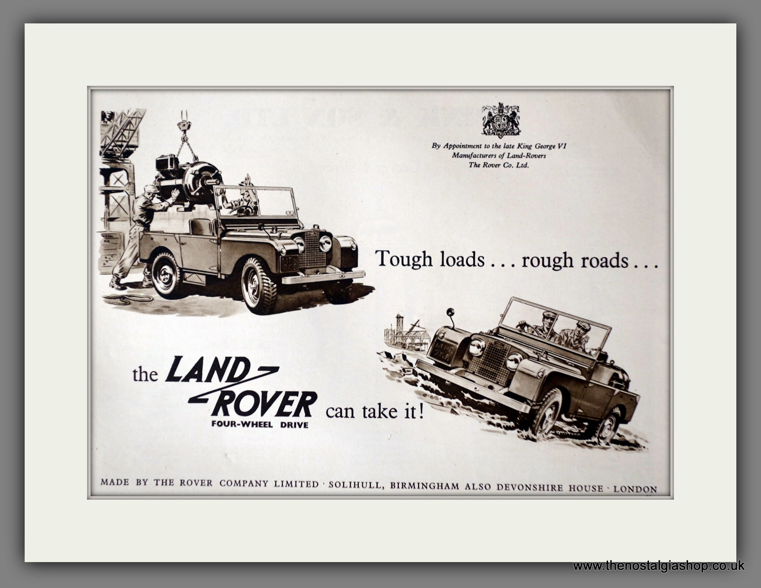 Land Rover. 1953 Original Advert (ref AD61046) – The Nostalgia Shop