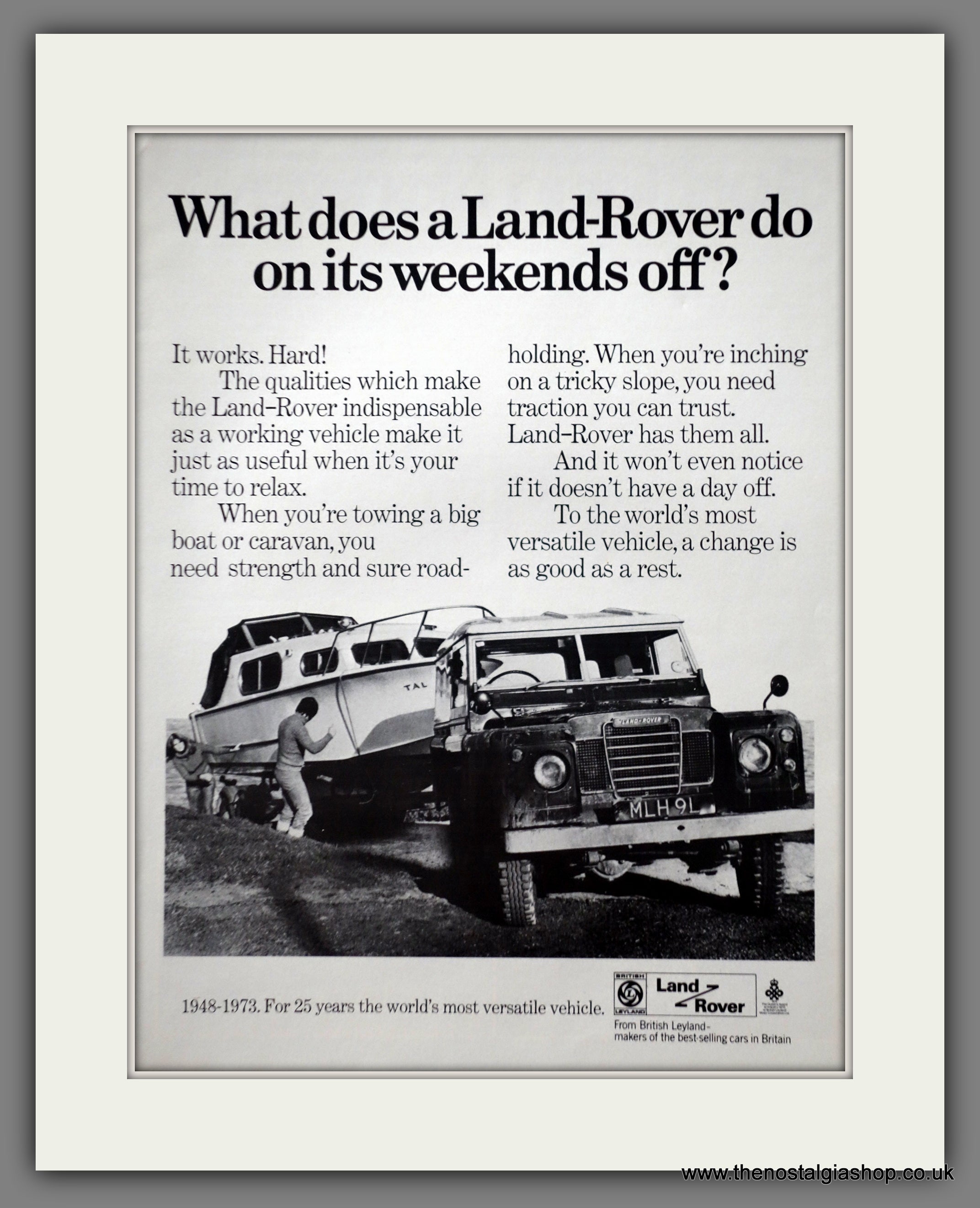 Land Rover. 1973 Original Advert (ref AD61059) – The Nostalgia Shop