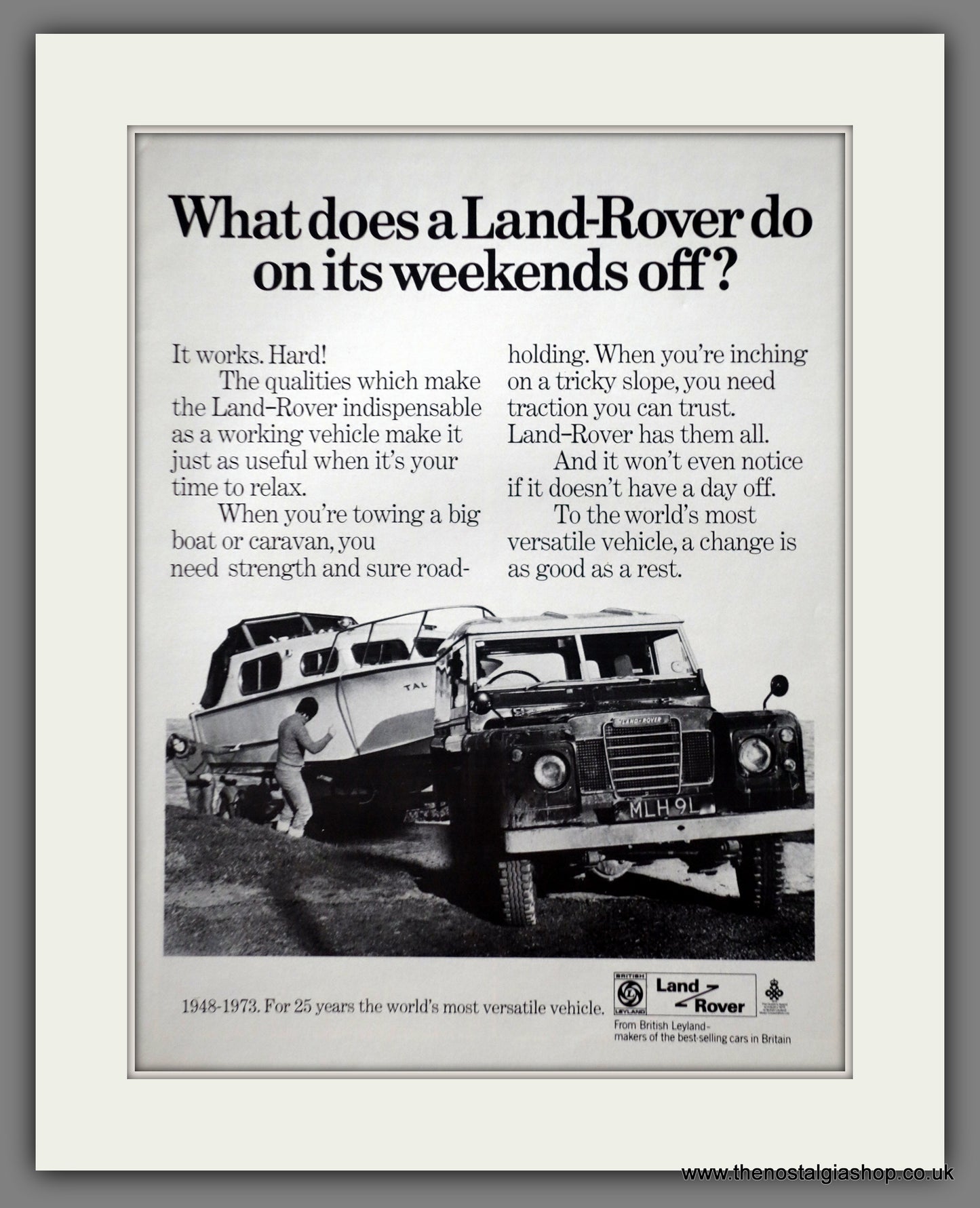 Land Rover. 1973 Original Advert (ref AD61059) – The Nostalgia Shop