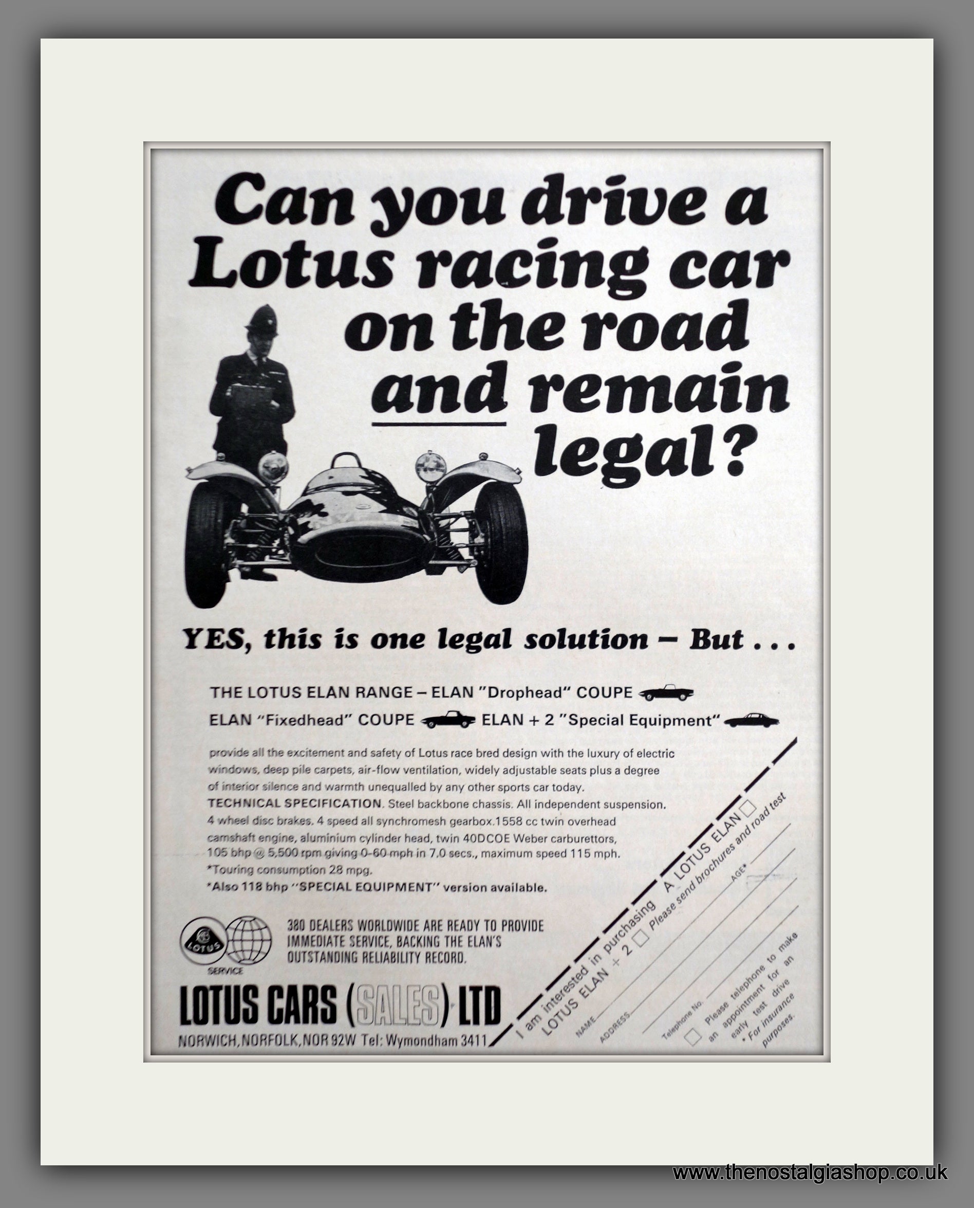 Lotus. 1969 Original Advert (ref AD61074) – The Nostalgia Shop