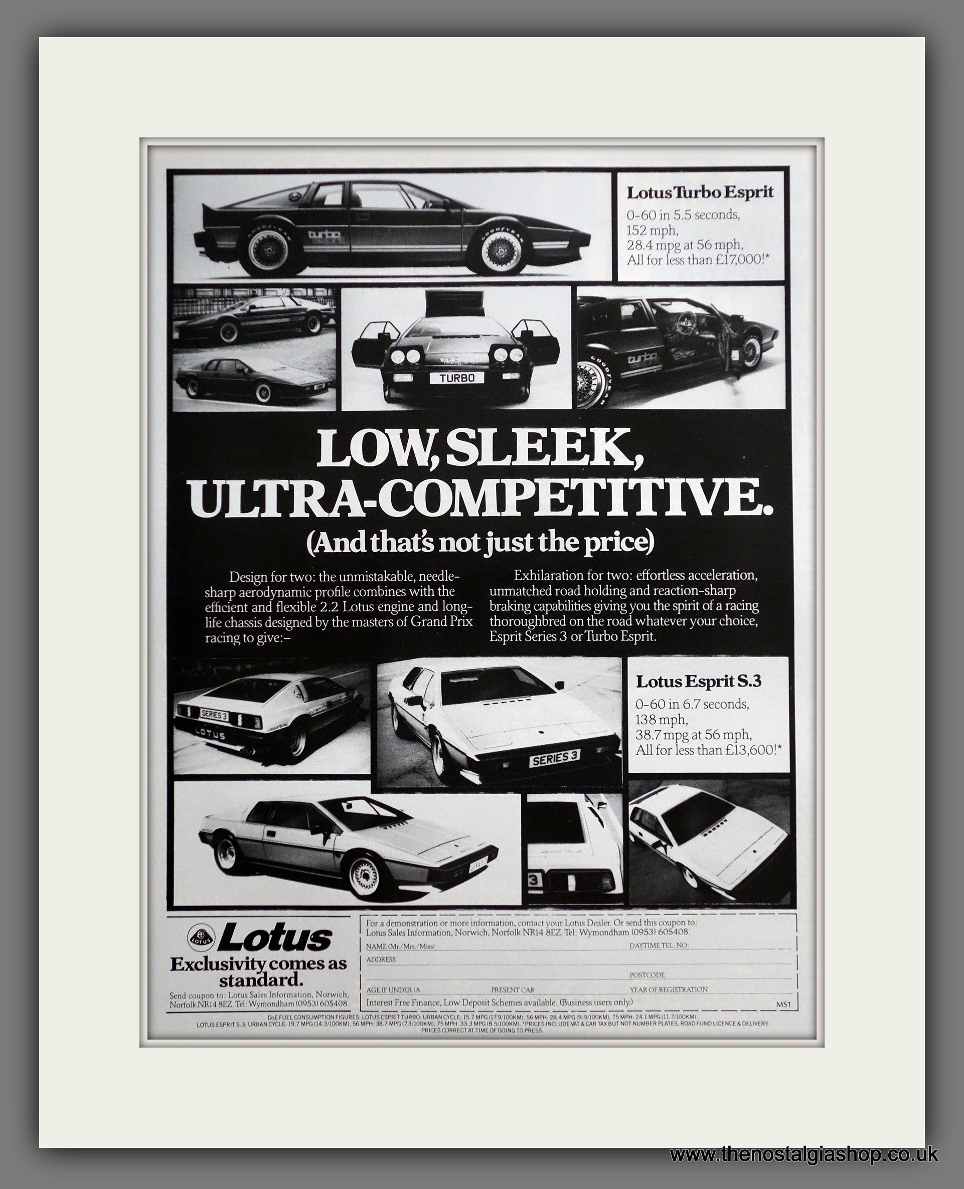 Lotus. 1981 Original Advert (ref AD61135) – The Nostalgia Shop