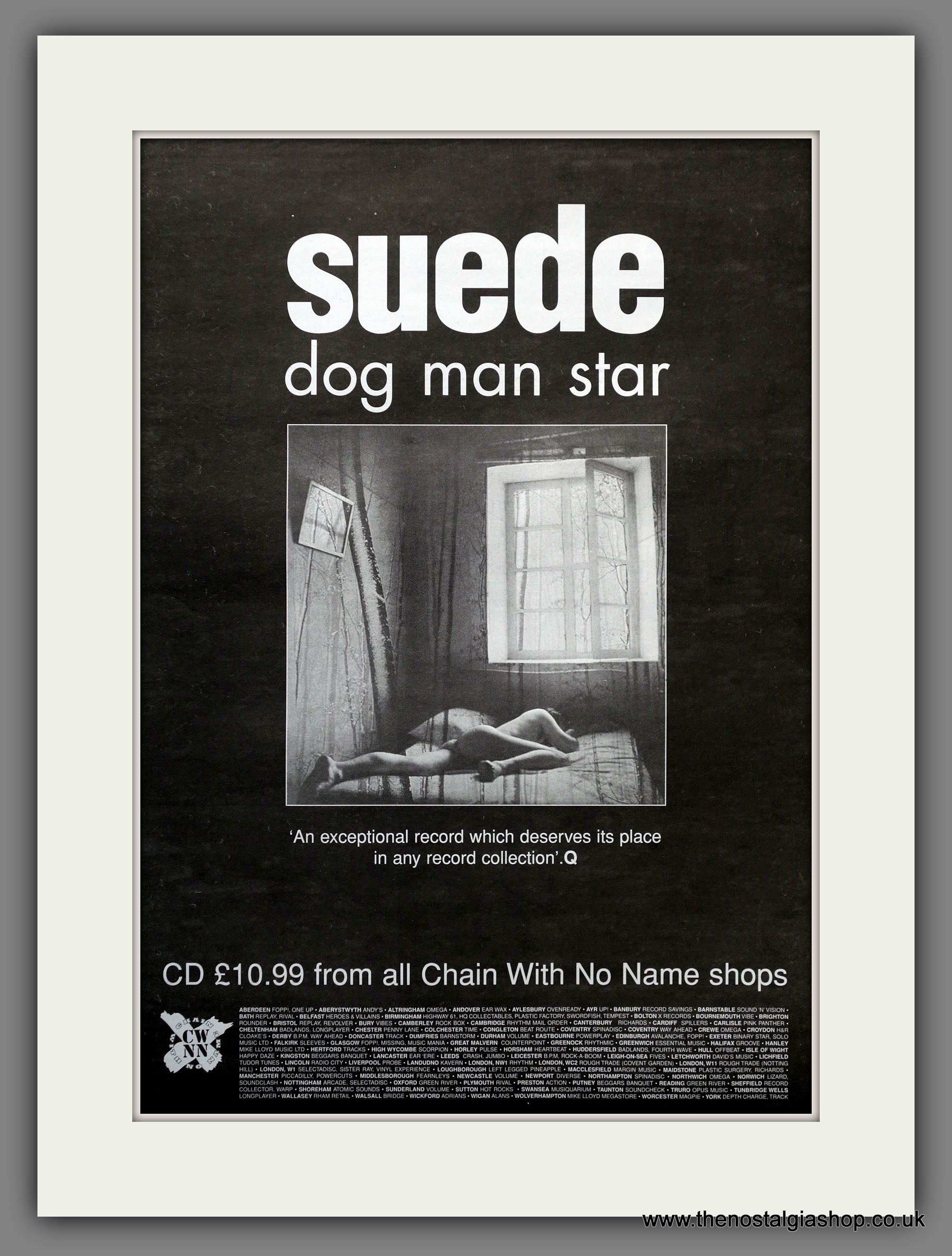 Suede Dog Man Star. Original Advert 1995 (ref AD15562) – The Nostalgia Shop