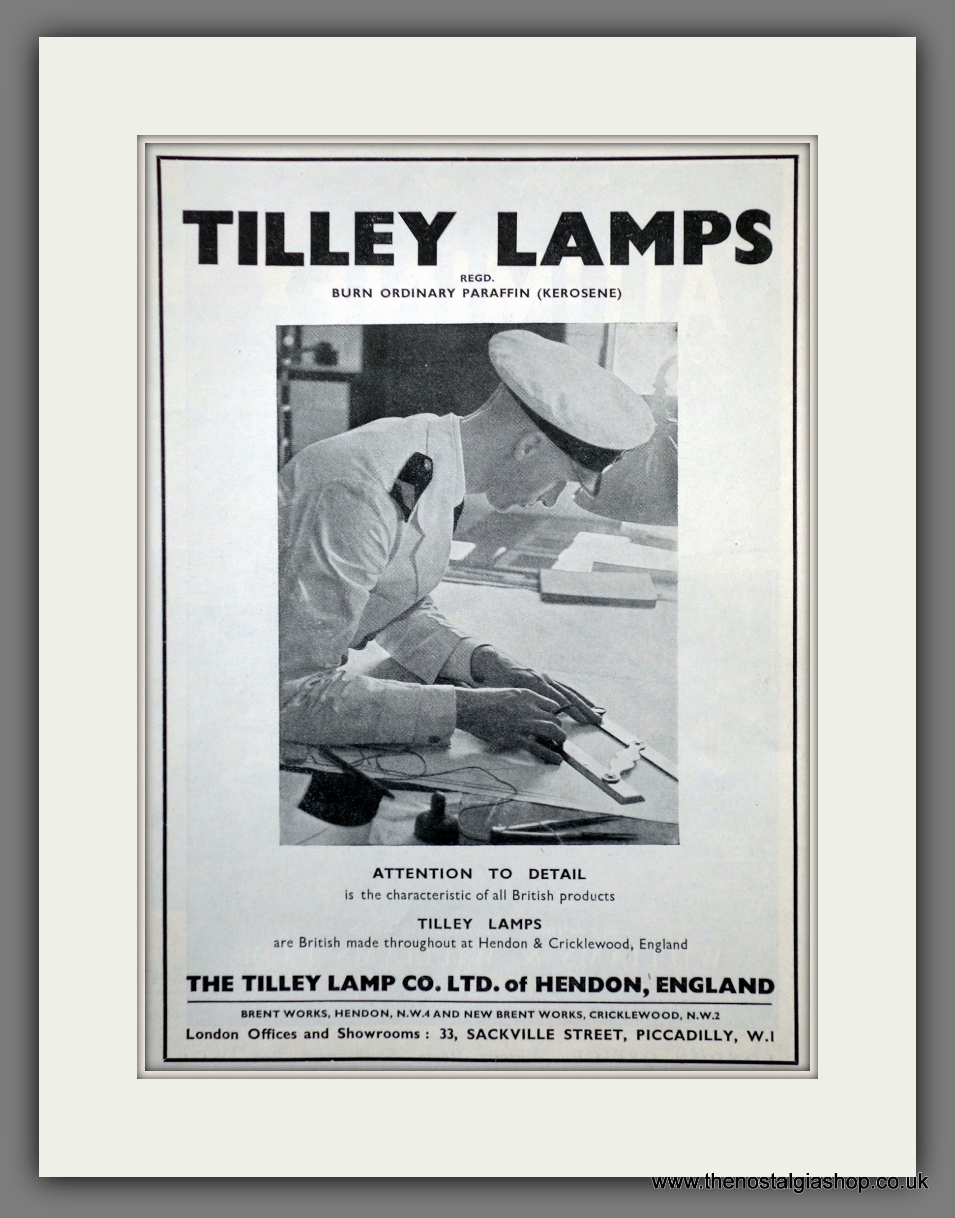 Tilley Lamps. Original Advert 1949 (ref AD61087) – The Nostalgia Shop