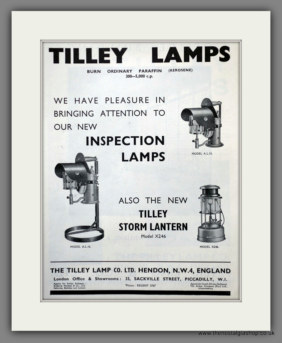 Tilley Lamps. Original Advert 1948 (ref AD61090) – The Nostalgia Shop