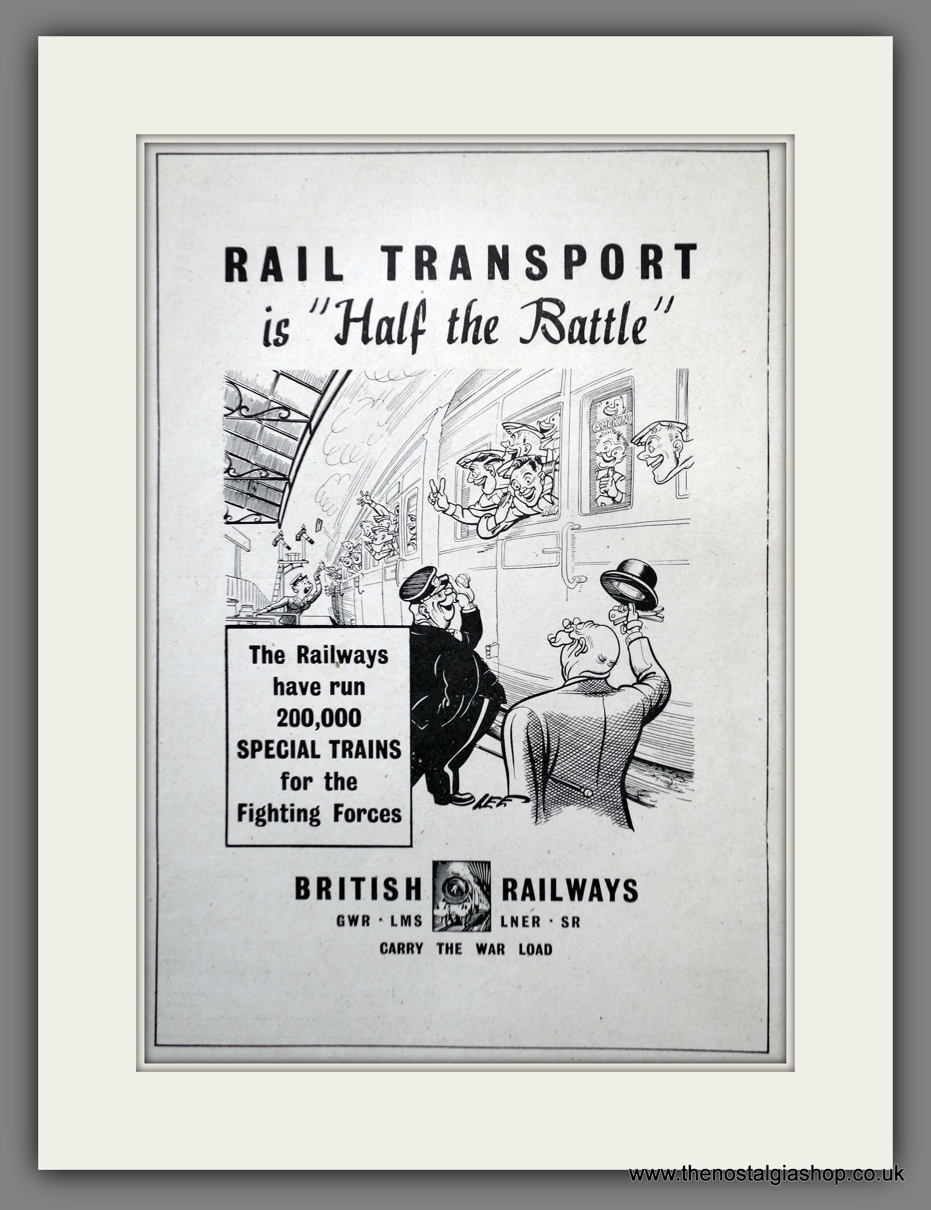 British Railways. Rail Transport is Half The Battle. Wartime Original ...