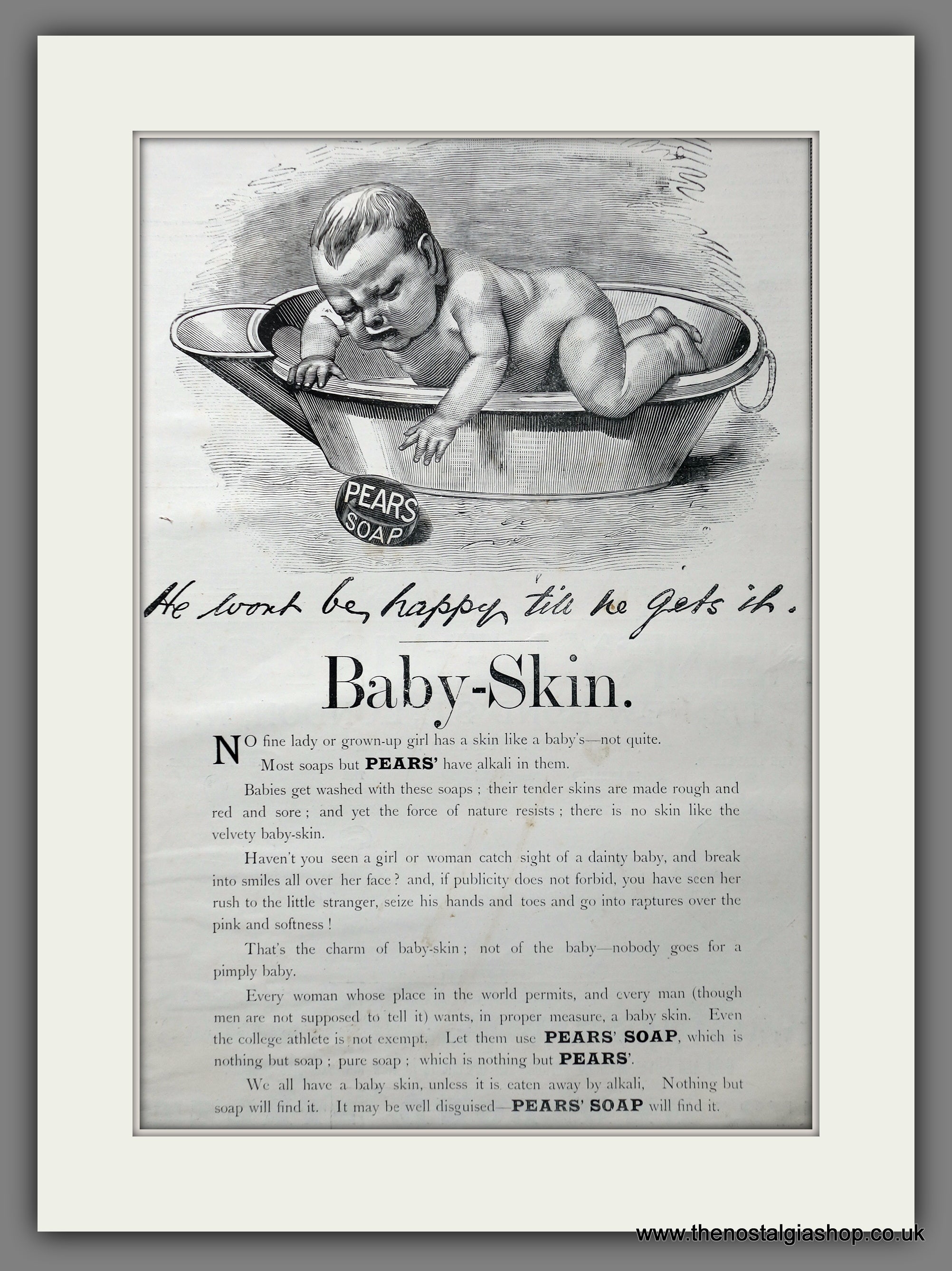 Pears' Soap. Original Advert 1891 (ref AD301379) – The Nostalgia Shop
