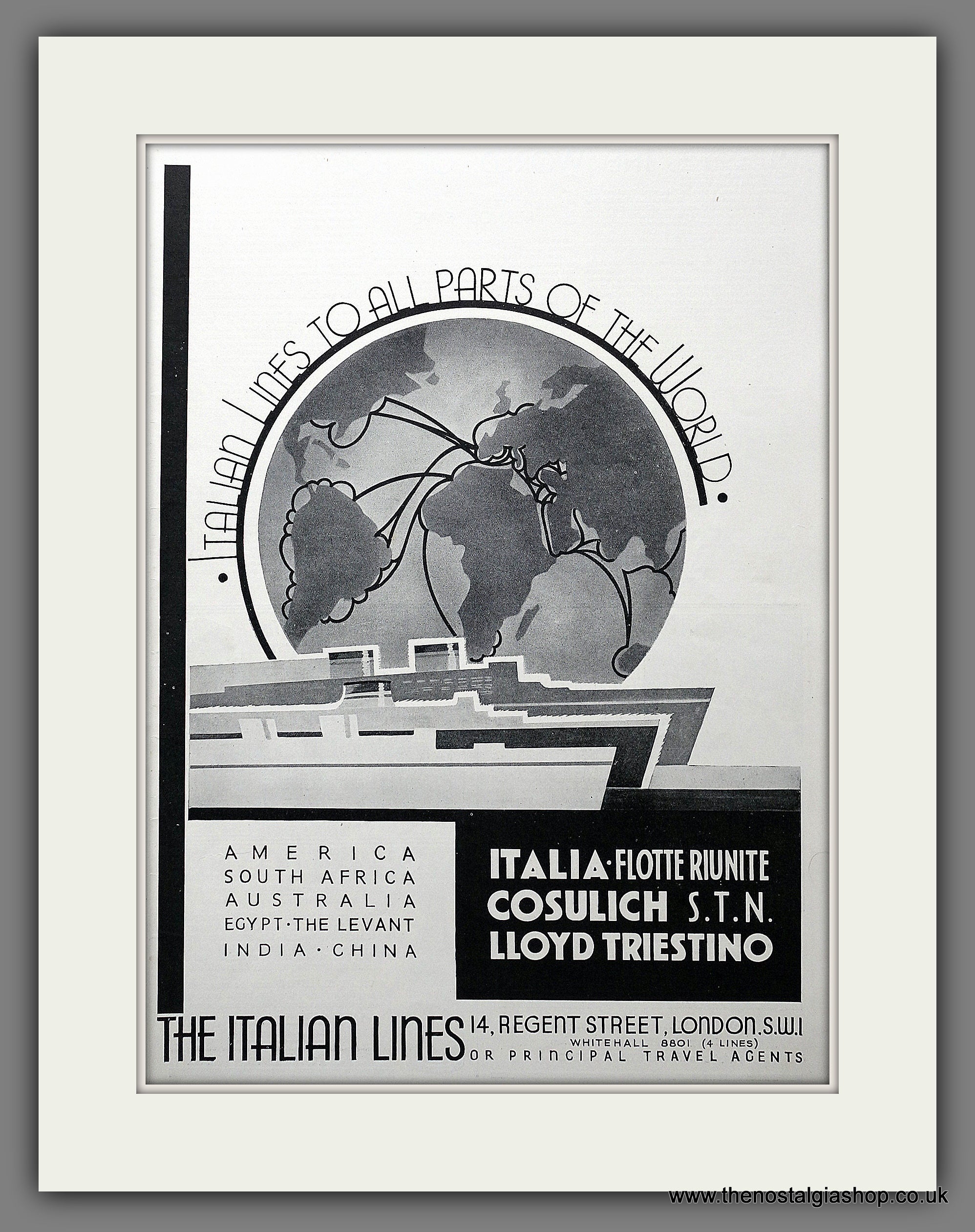 Italian Lines Cruises. Original Advert 1935 (ref AD301396) – The ...