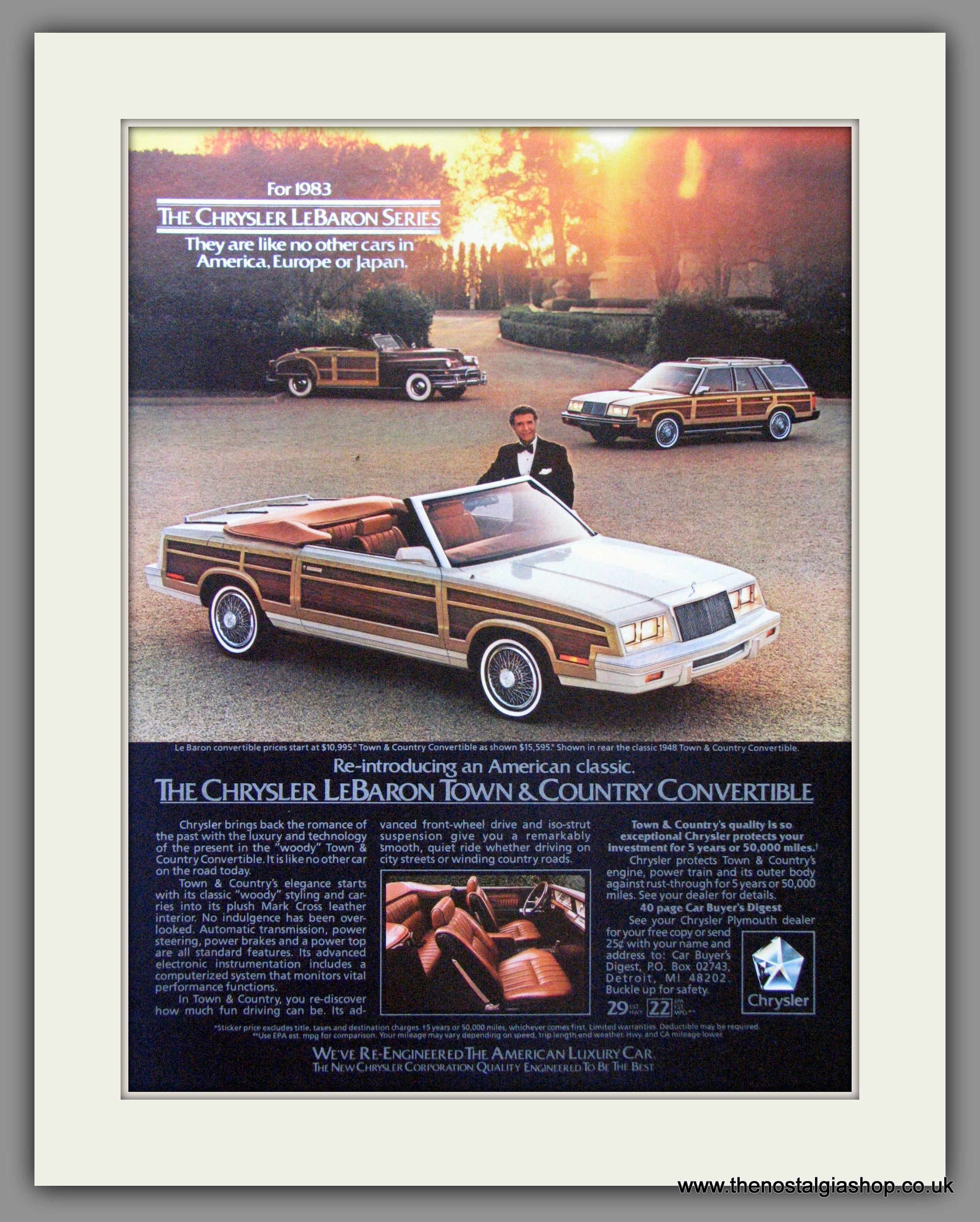 Chrysler LeBaron '83. Original American Advert 1983 (ref AD52607) – The ...