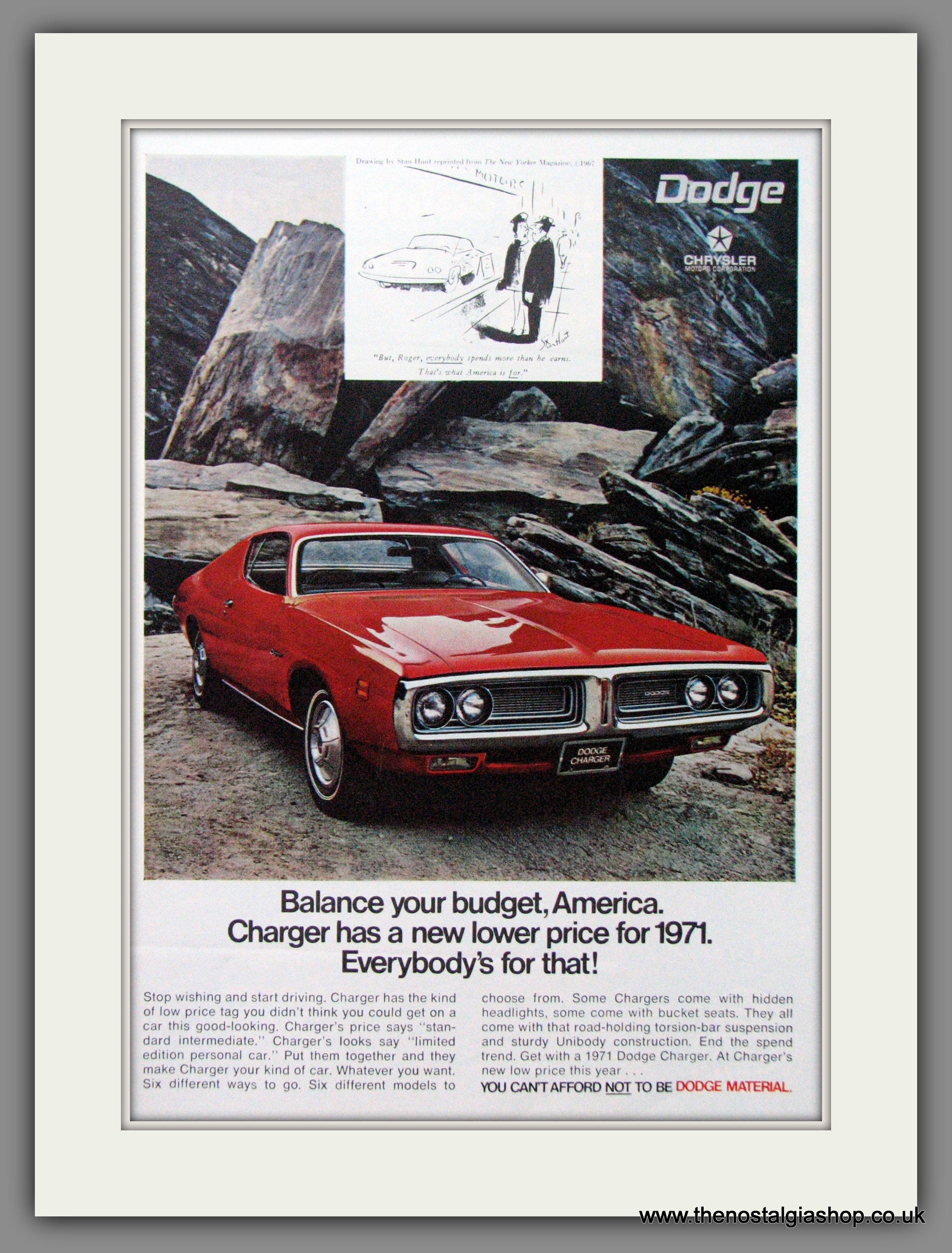 Dodge Charger '70. Original American Advert 1970 (ref AD52641) – The ...