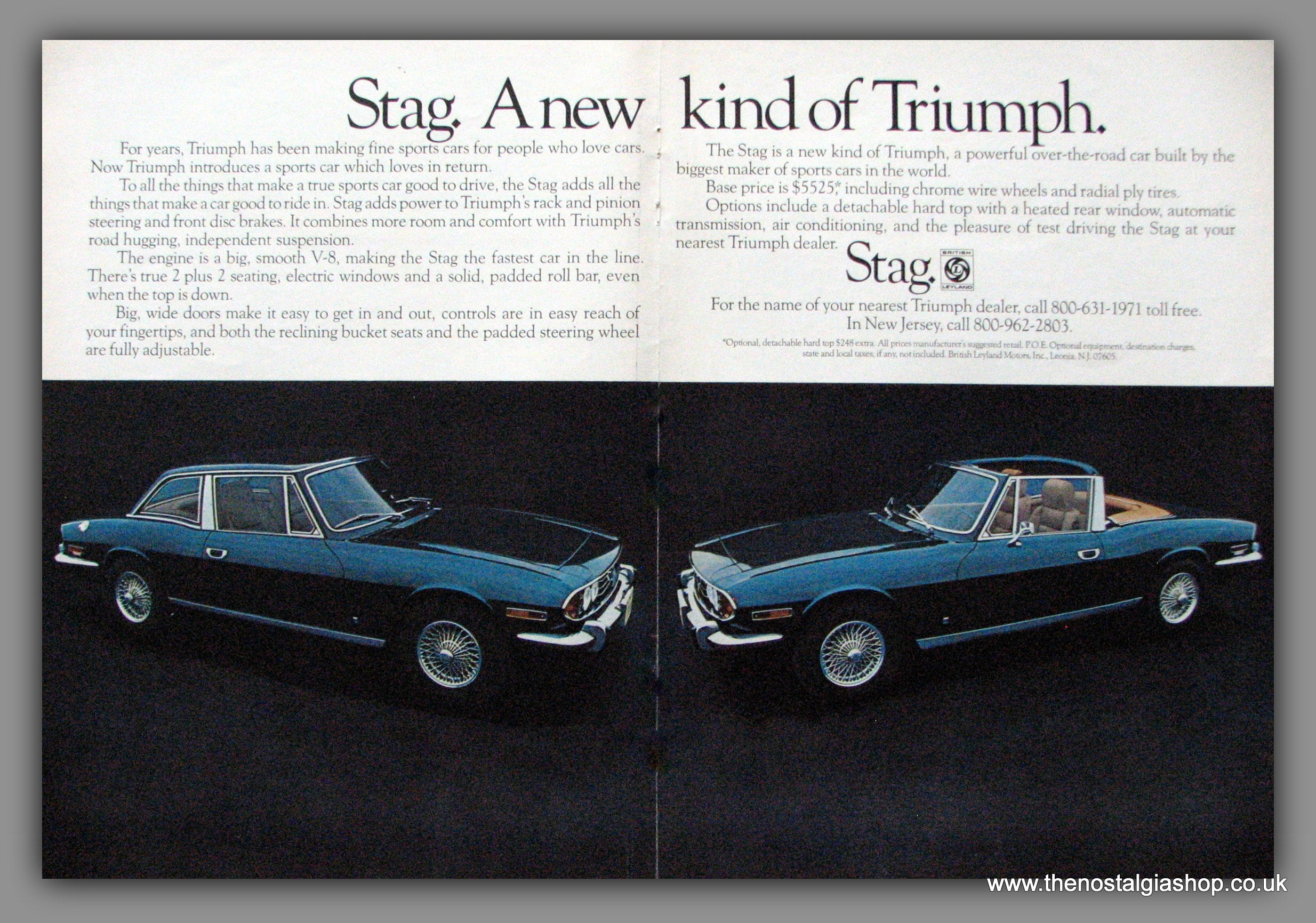 Triumph Stag. 1971 Large (A3) Original American Advert (ref AD52078 ...