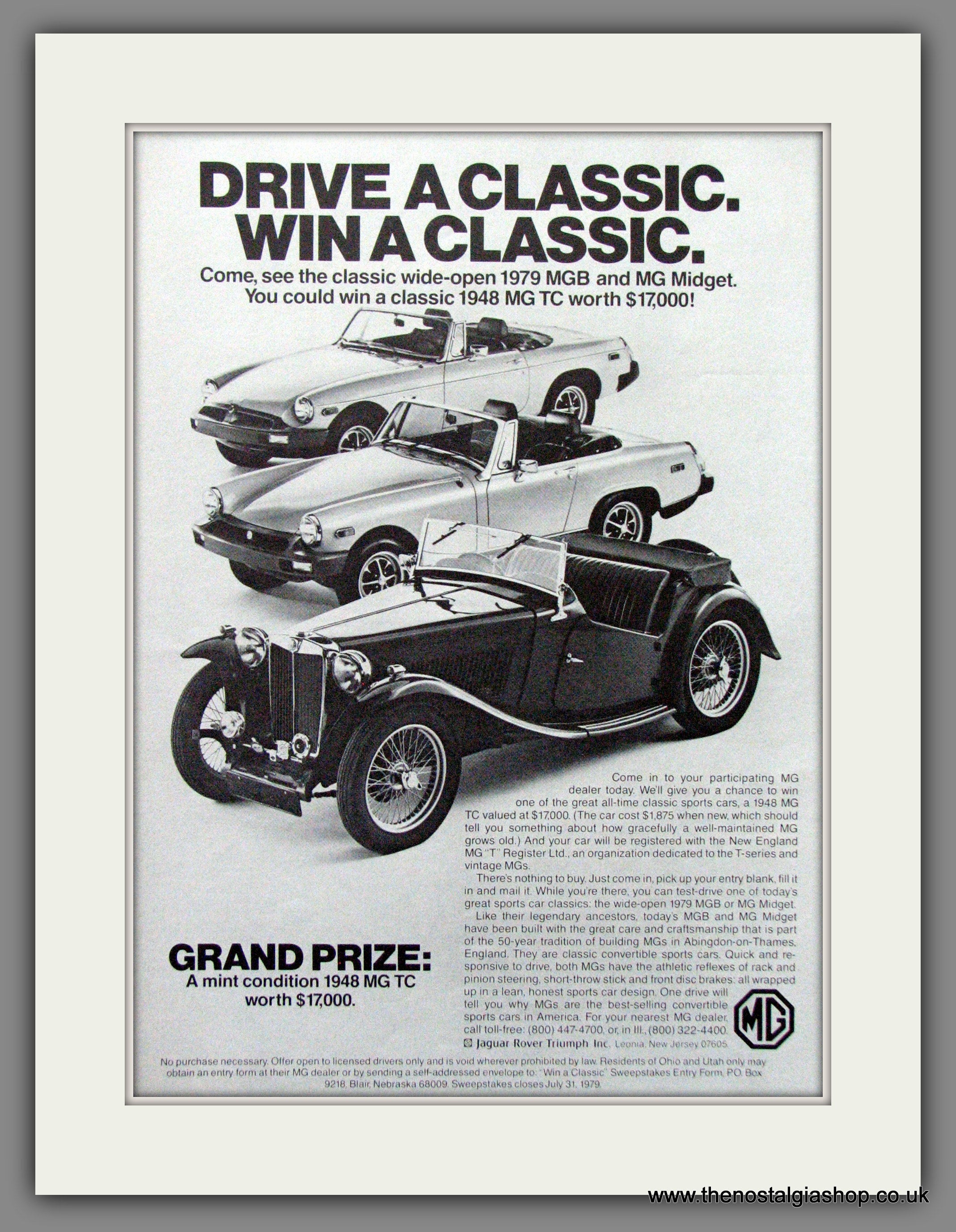MGB, MG Midget, MG TC. 1979 Original American Advert (ref AD52080 ...